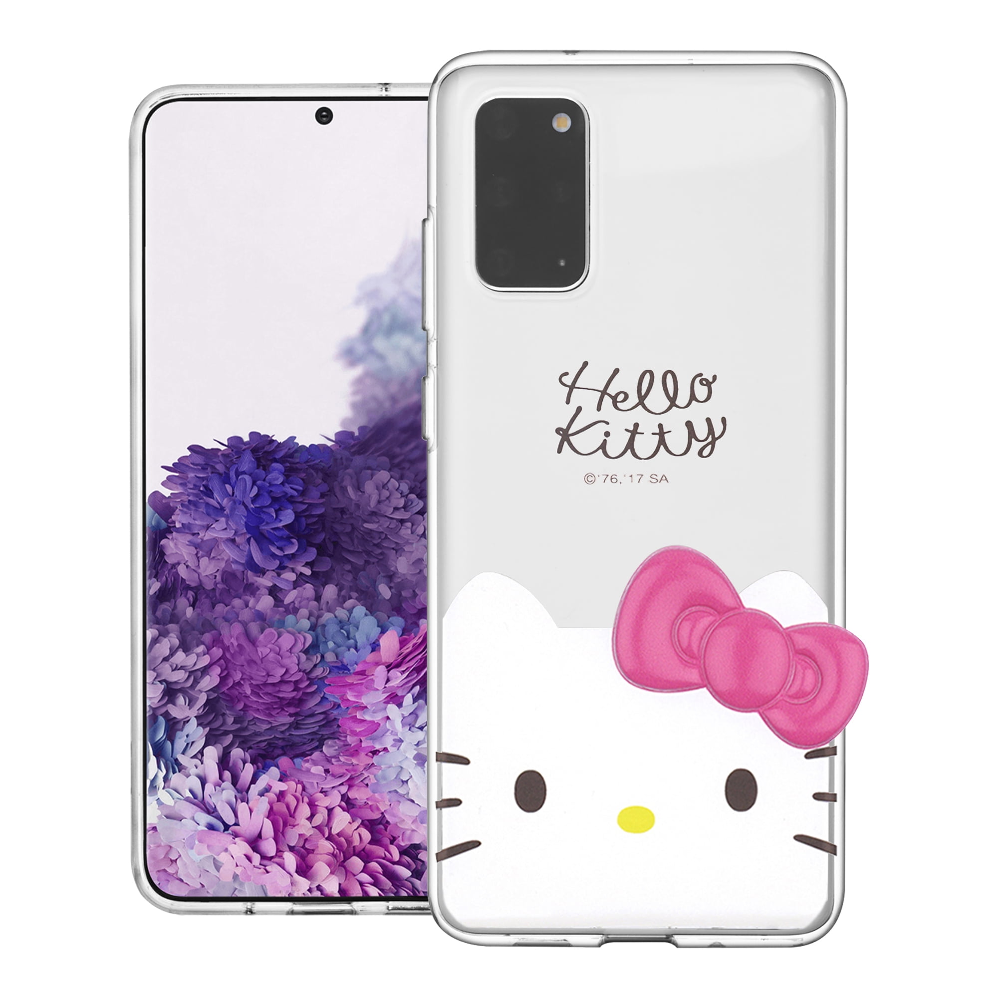 Galaxy S24 Case (6.2inch) Hello Kitty Face Cute Bow Ribbon Clear Jelly ...