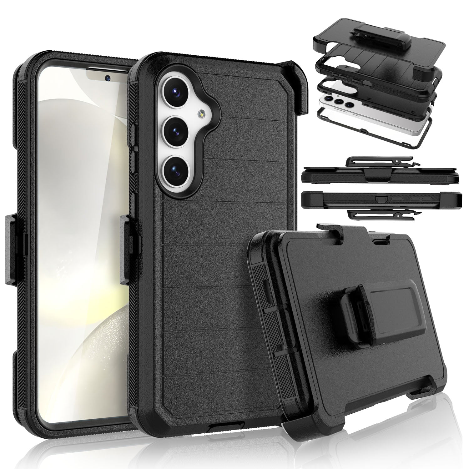 Galaxy S24 Case, Takfox Samsung Galaxy S24 Holster Phone Case with Built-in Screen Protector ...