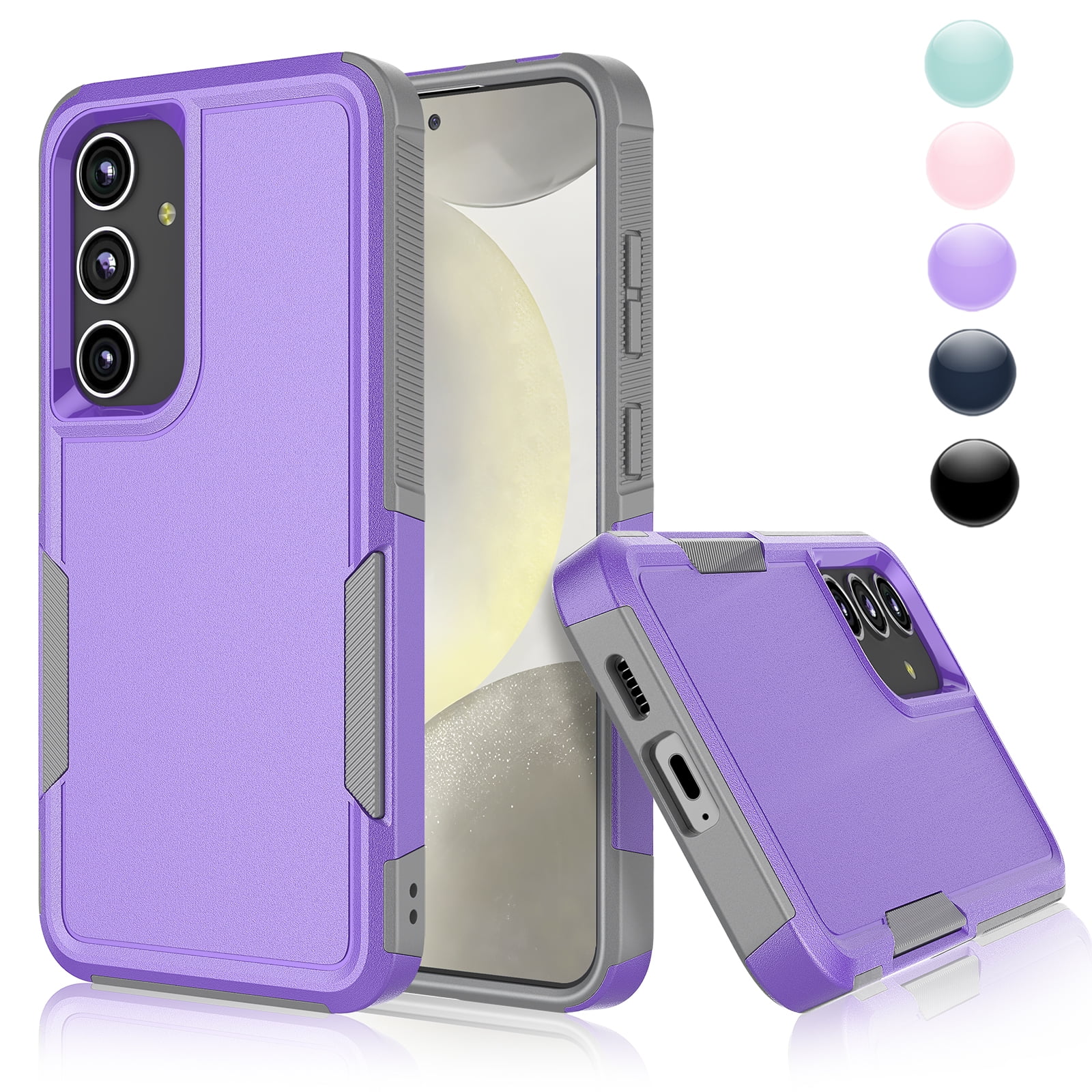 for Galaxy S24,S24 Plus,S24 Ultra Case,Njjex Heavy Duty Shockproof Dual ...