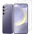 Galaxy S24 Tempered Glass Screen Protector + Camera Lens Protector [ 2 ...