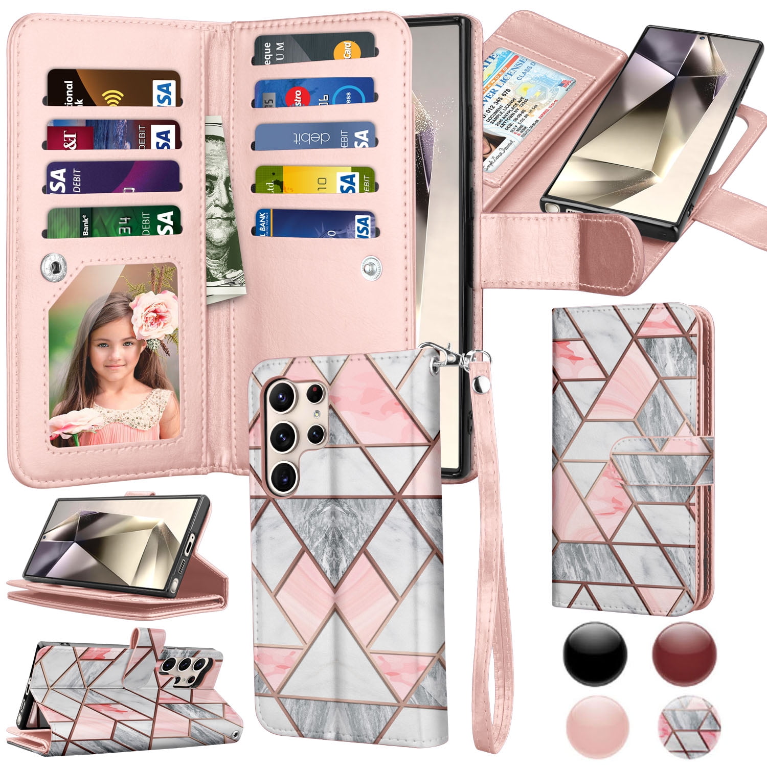 Galaxy S24 Ultra 5G Case, Takfox Wallet Case for Samsung Galaxy S24 ...