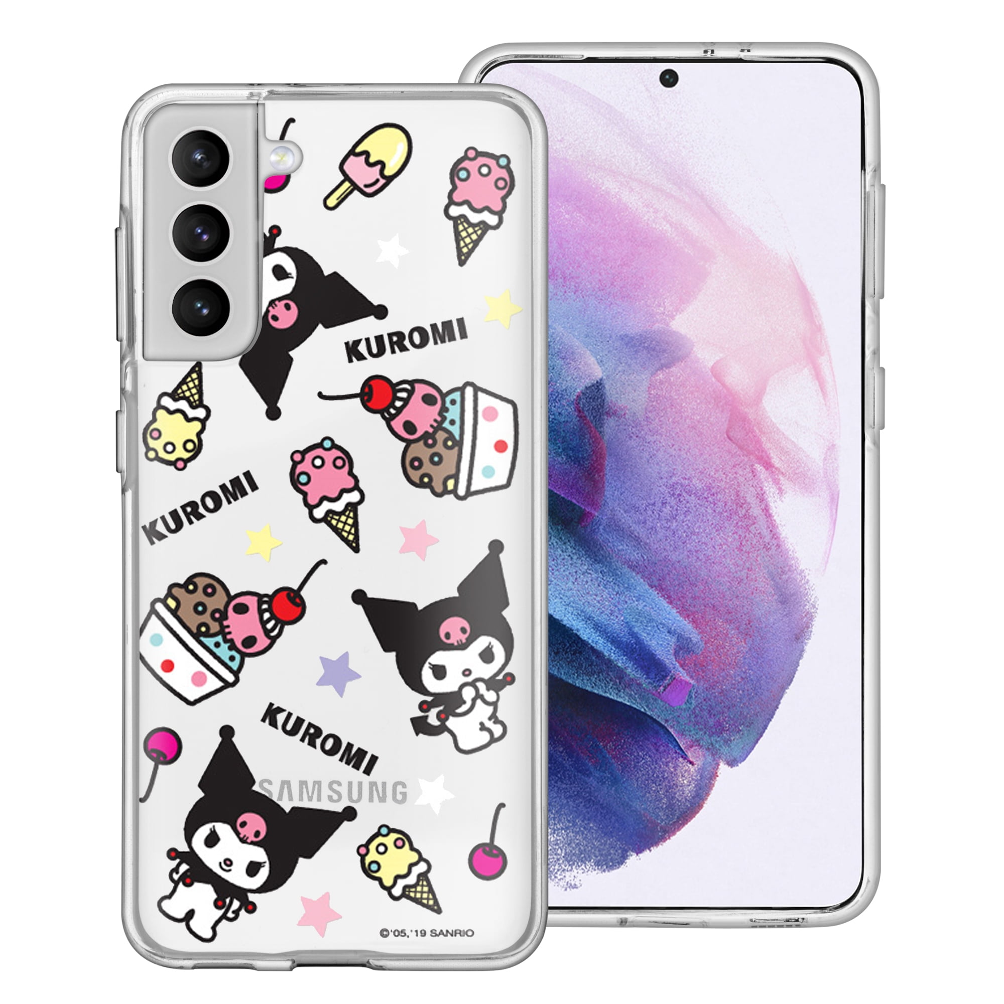 Galaxy S25 Case (6.2inch) Sanrio Cute Clear Soft Jelly Cover - Kuromi ...