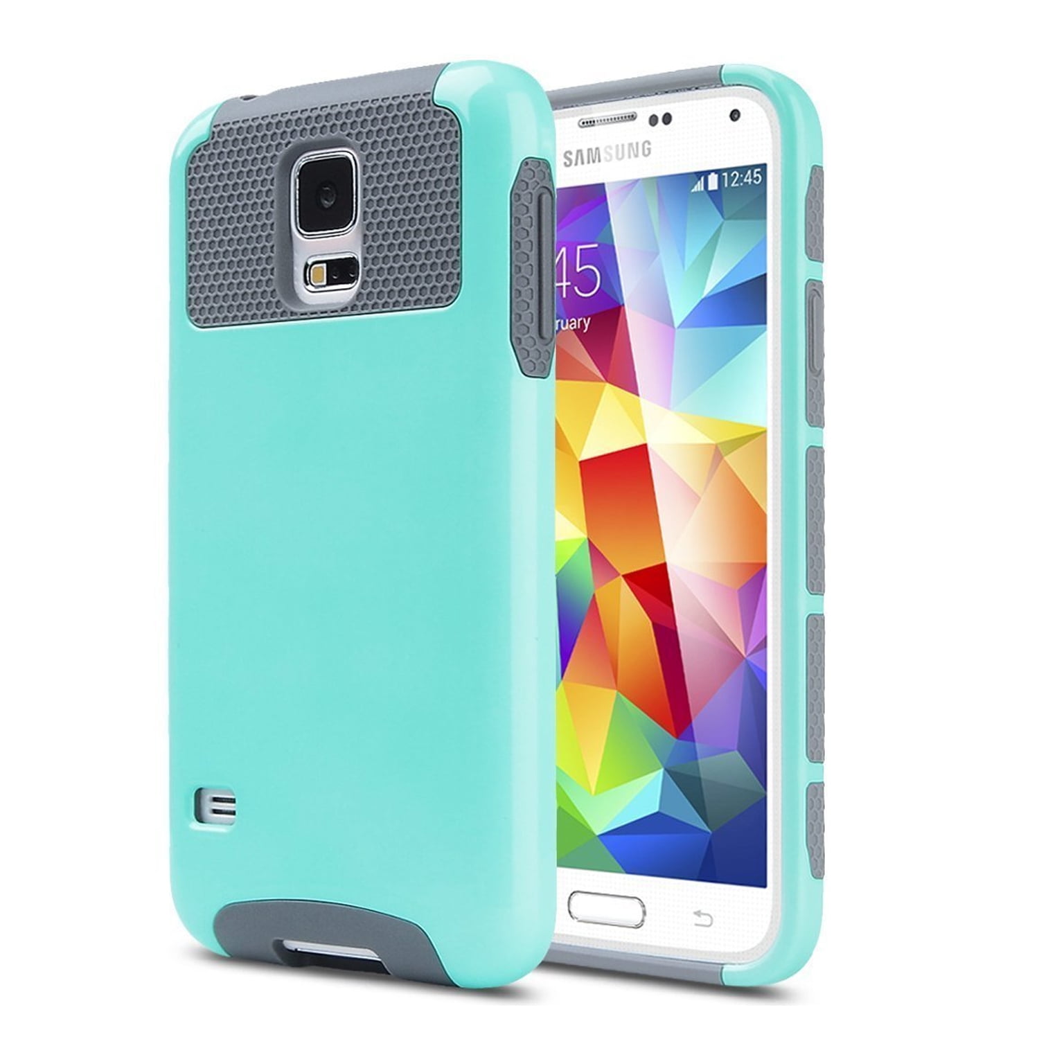 Galaxy S5 Case, Dual Layer Shockproof Silicone Phone Protection Case ...
