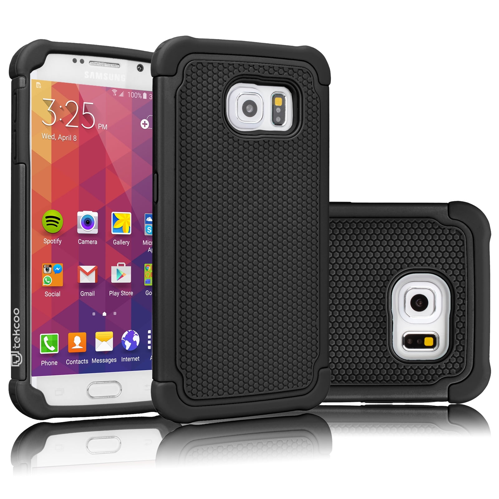 Galaxy S7 Case, Samsung S7 Cover, Tekcoo [Tmajor] [Black/Black] Shock ...