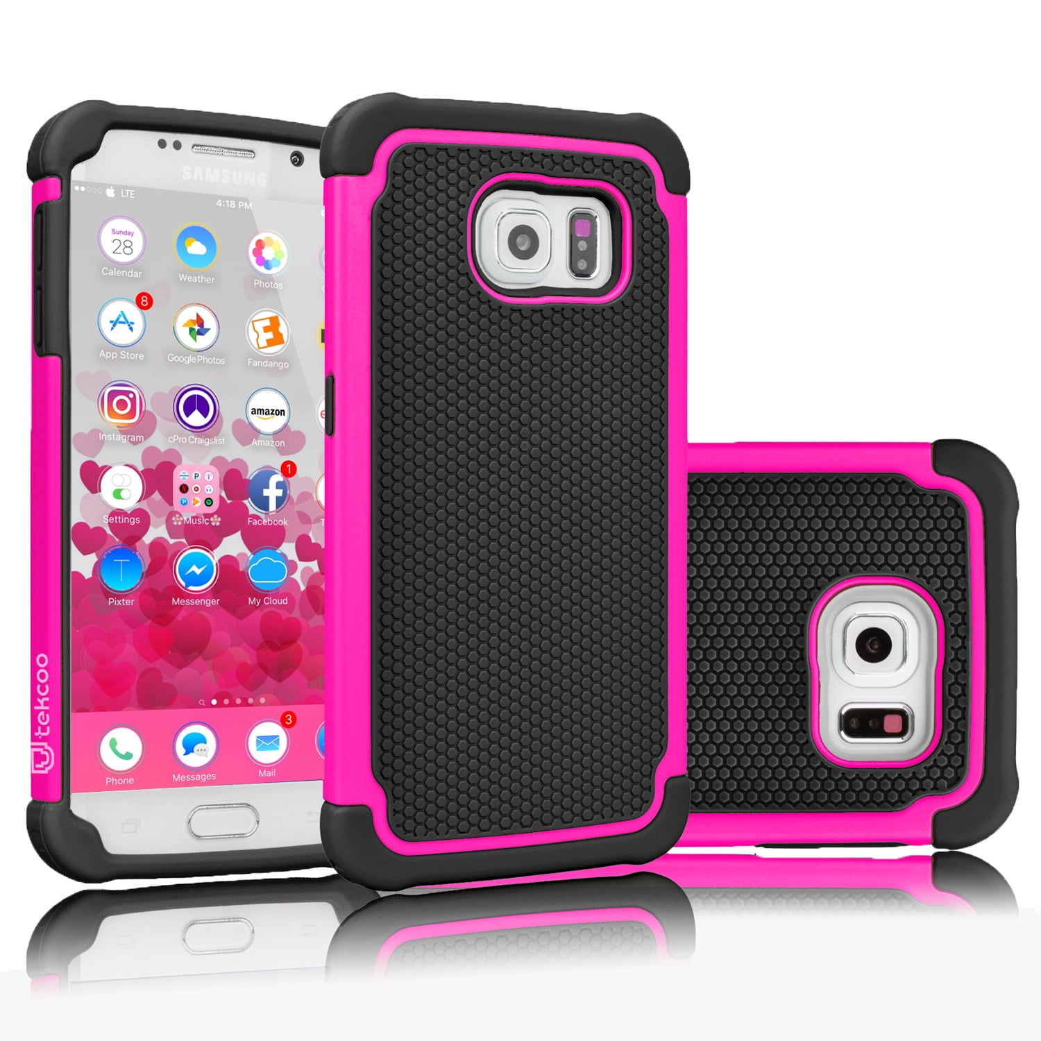 Galaxy S7 Case, Tekcoo [Tmajor Series] Shock Absorbing Hybrid Rubber ...