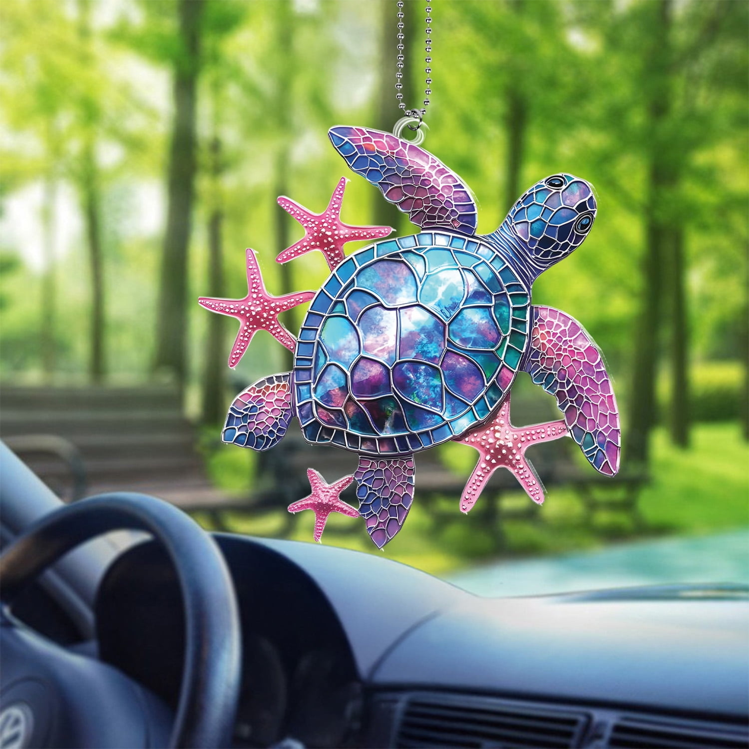 Galaxy Sea Turtle, Ornaments Car, Car Decoration, Acrylic 2D Flat ...