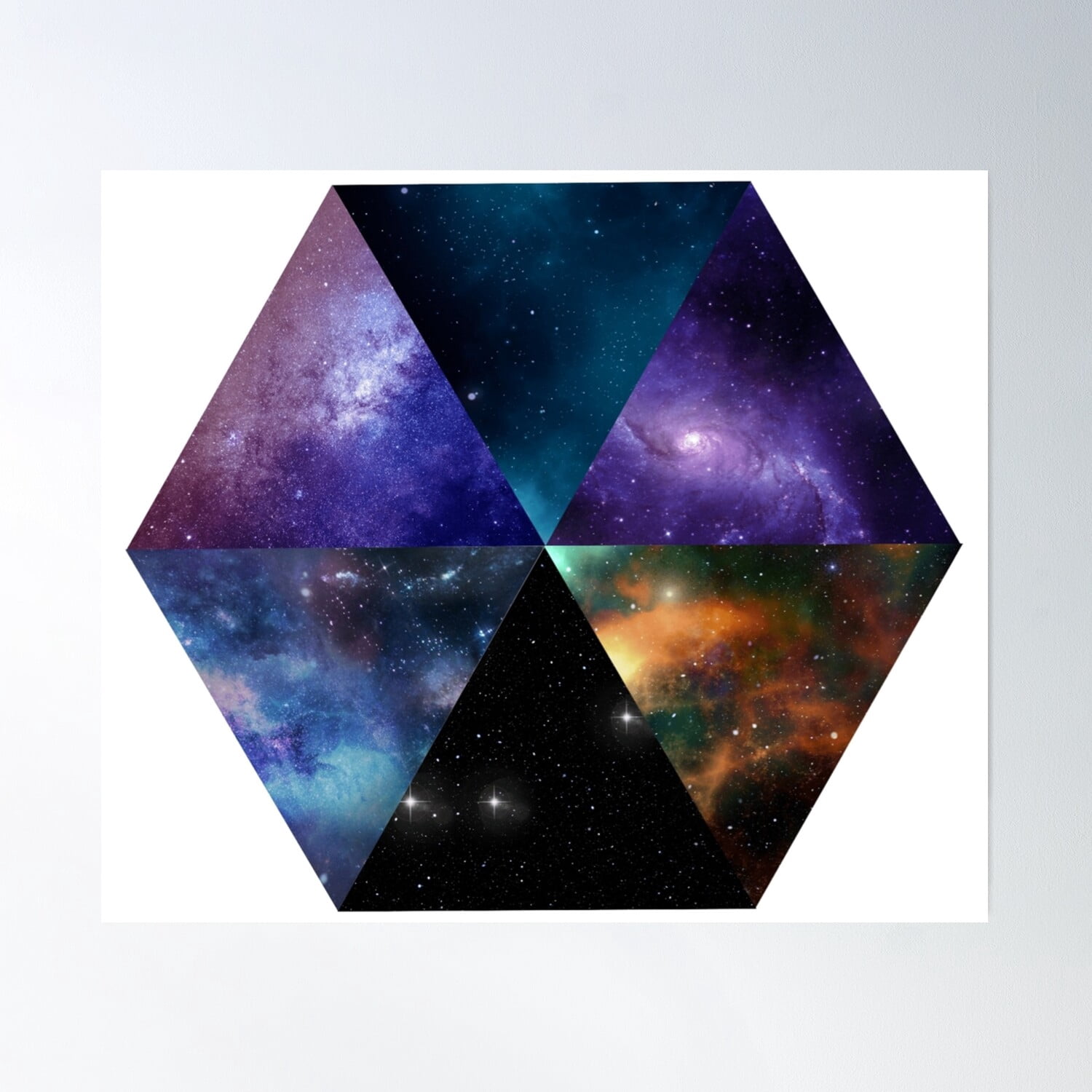 Galaxy Shapes Poster Wall Art, Modern Wall Decor, 12x18 UNFRAMED ...