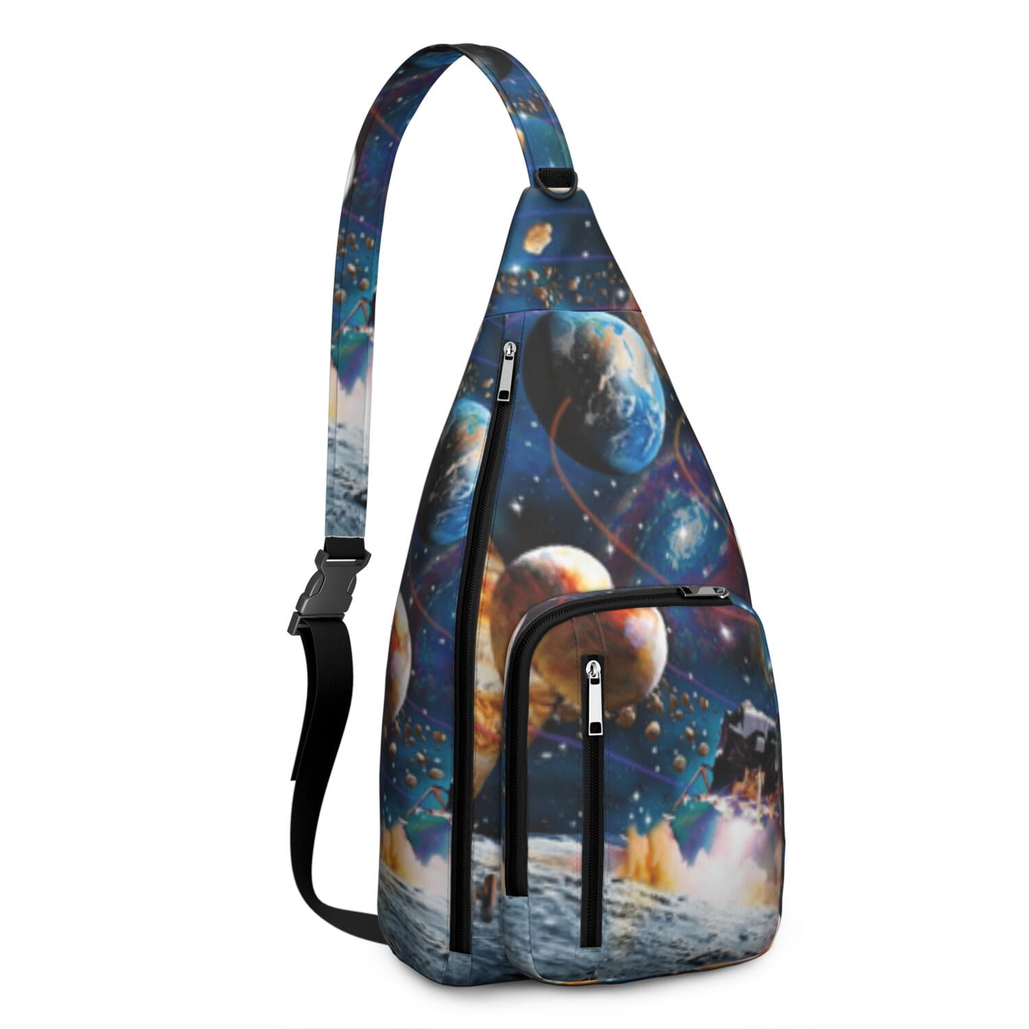 Galaxy Sling Backpack - Cosmic Starry Night Print Crossbody Bag for ...