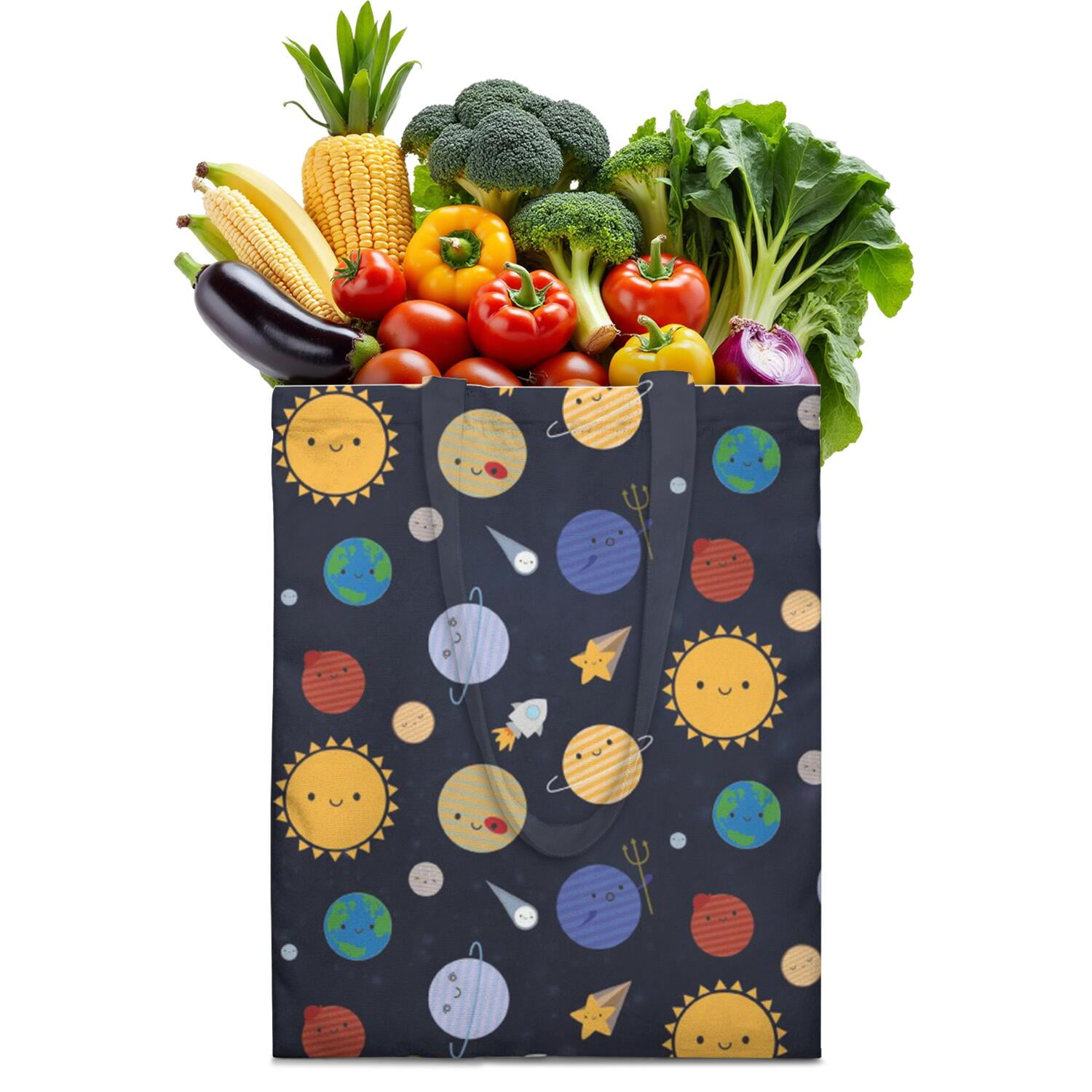Galaxy Space Aesthetic Canvas Tote Bag – Reusable Celestial Shopping ...
