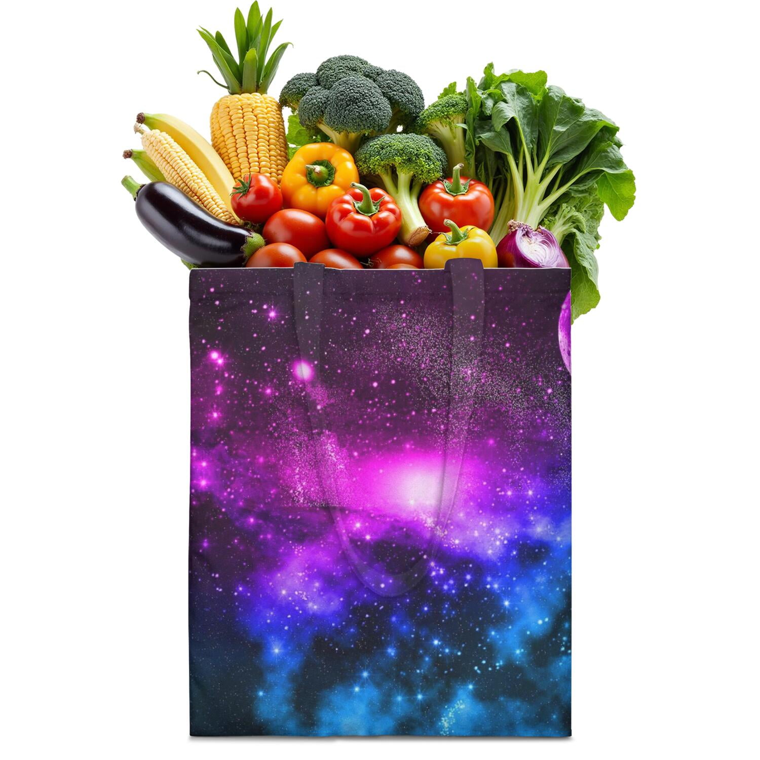 Galaxy Space Aesthetic Canvas Tote Bag – Reusable Celestial Shopping ...