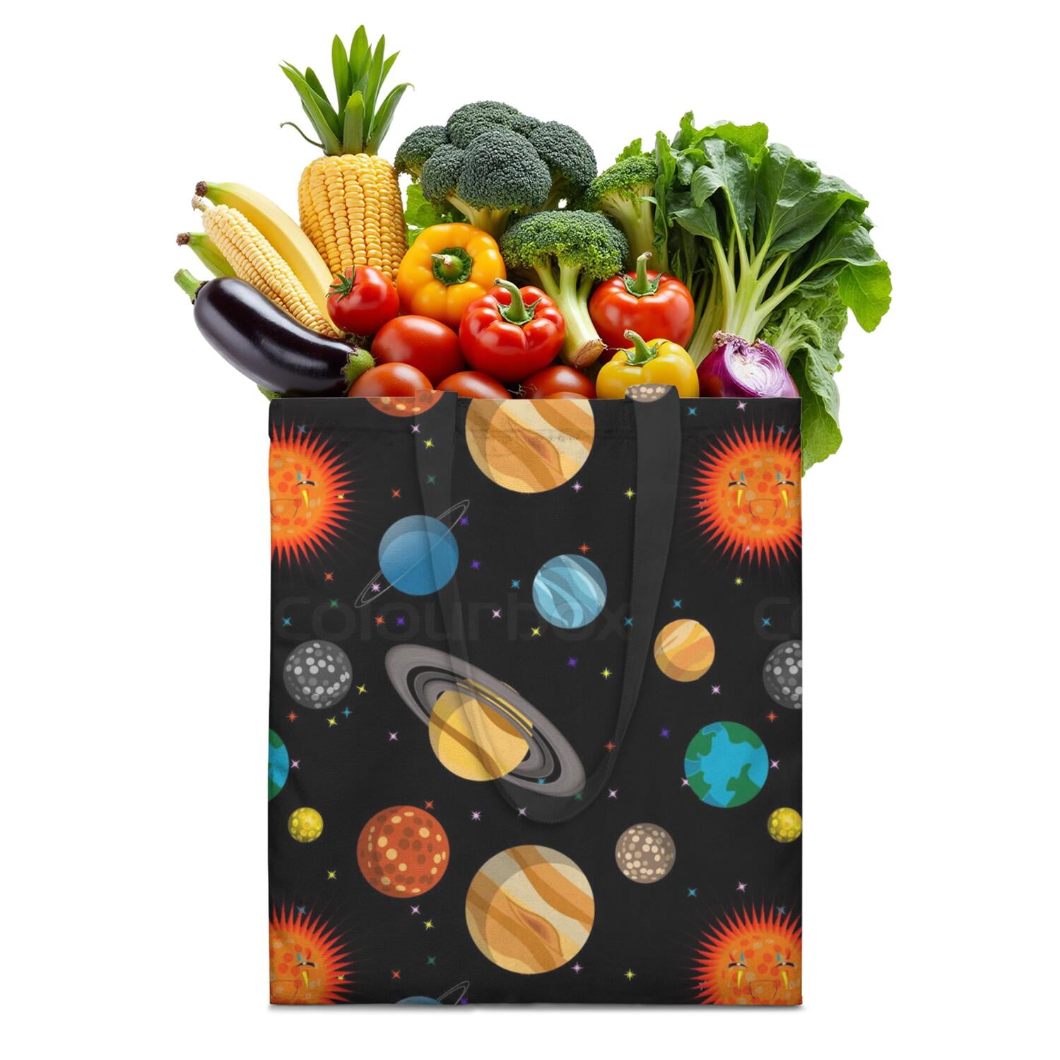 Galaxy Space Aesthetic Canvas Tote Bag – Reusable Celestial Shopping ...