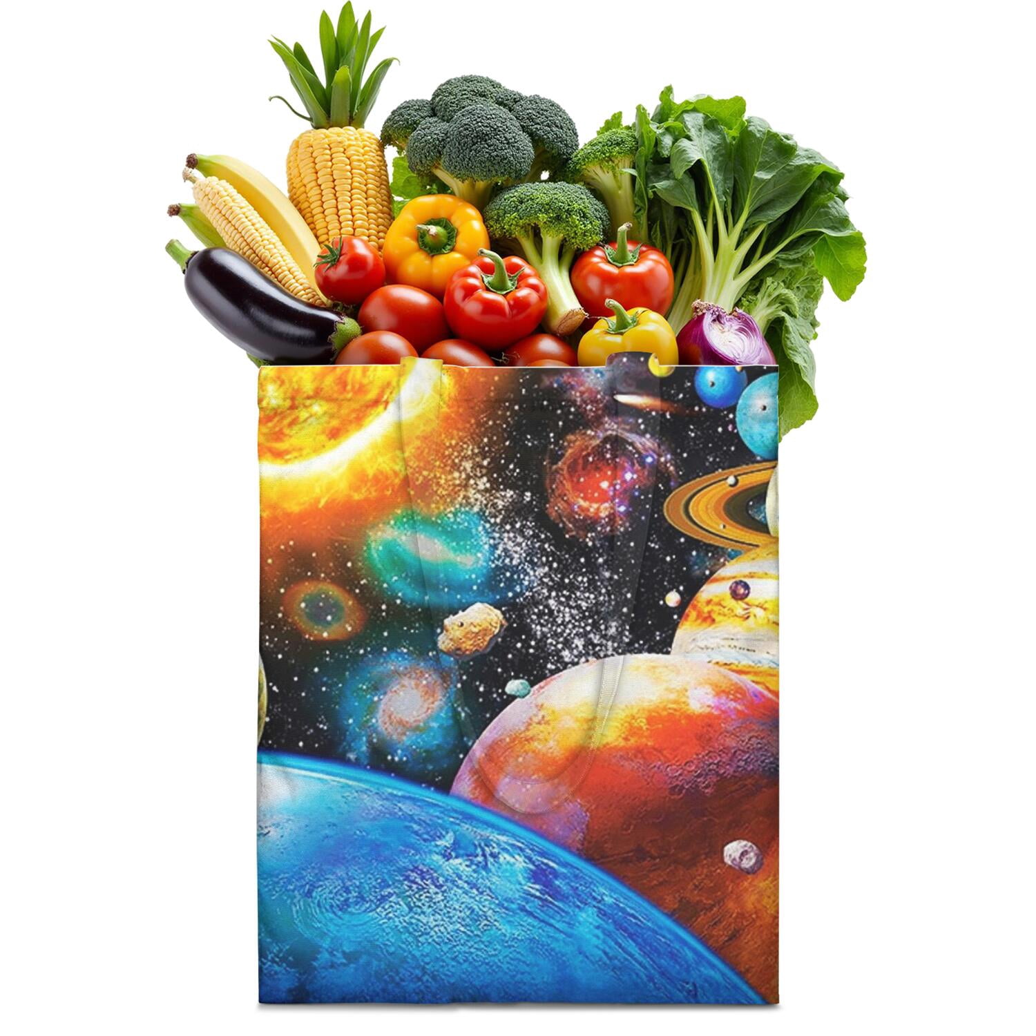 Galaxy Space Aesthetic Canvas Tote Bag – Reusable Celestial Shopping ...
