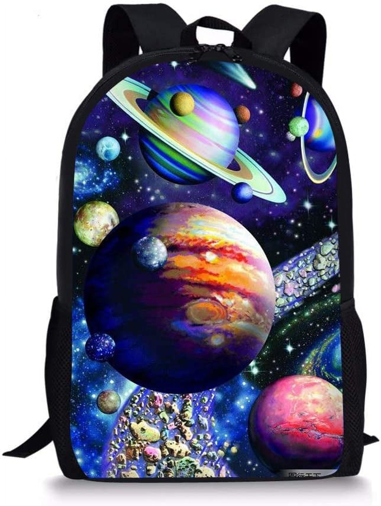 Galaxy Space Planet Backpack - Middle Primary Schoolbag - Walmart.com