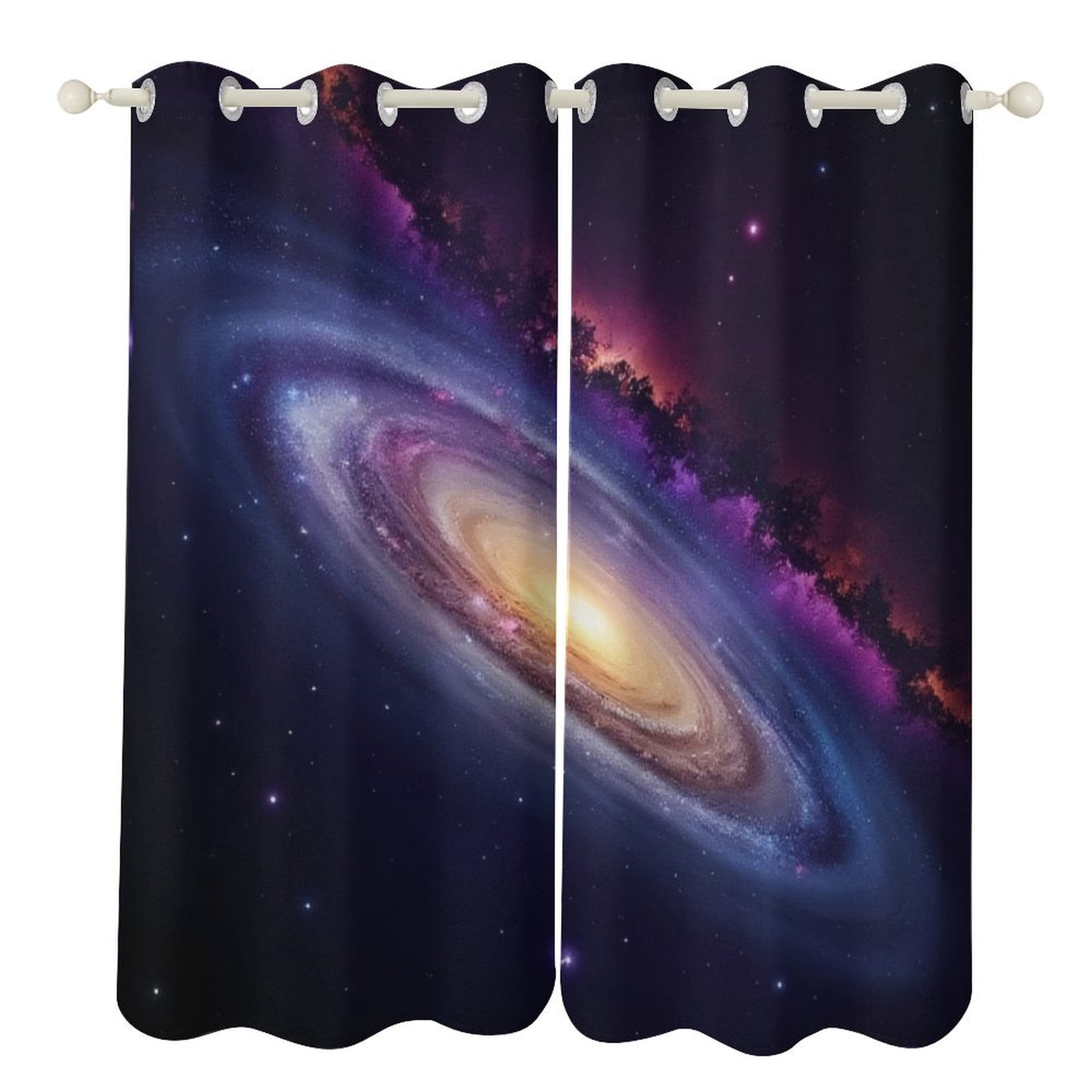 Galaxy Spiral Dream Luxury Window Curtains Blinds for Living Room Kids ...