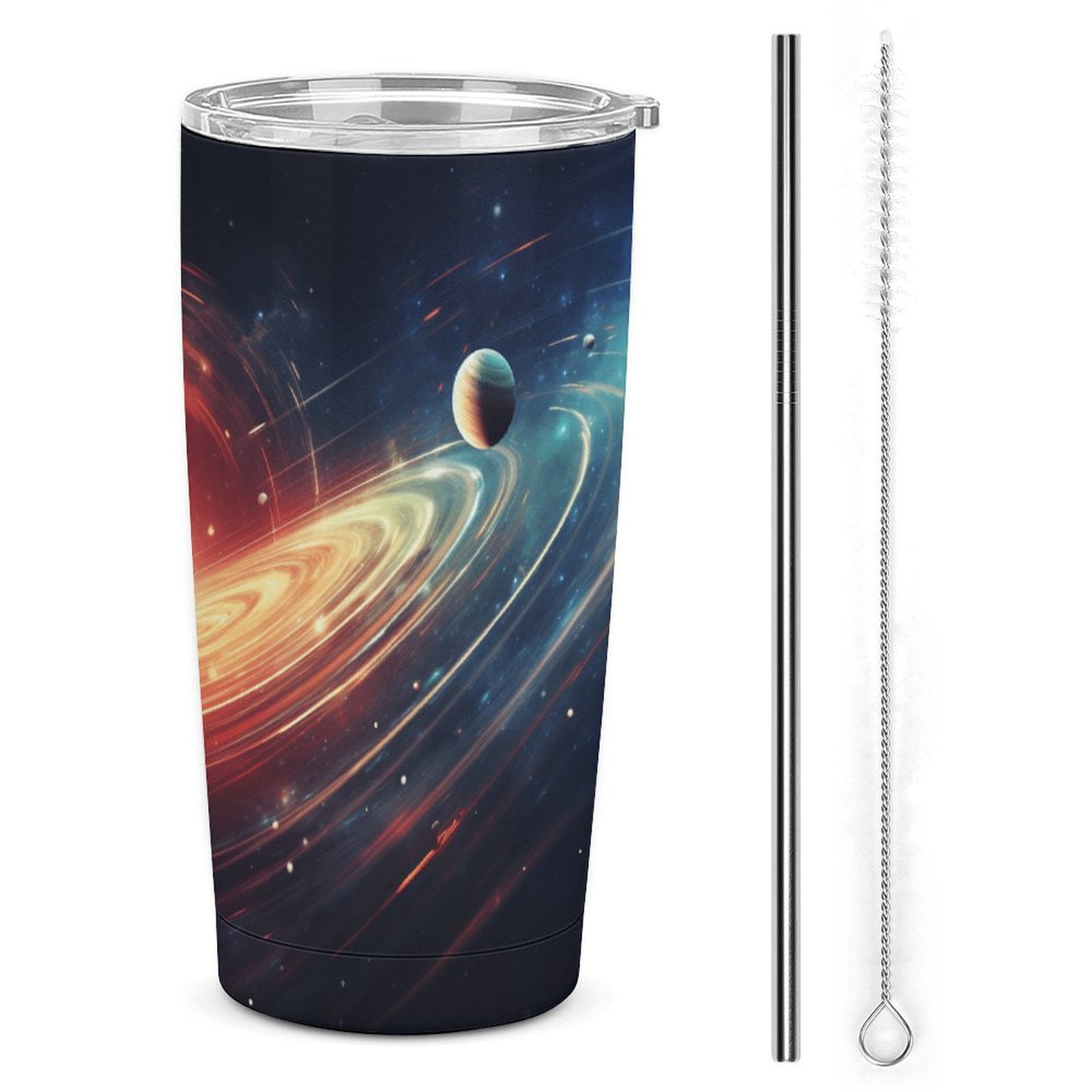 Galaxy Star Outer Space 20oz Tumbler with Lid And Straw Insulated Mug ...