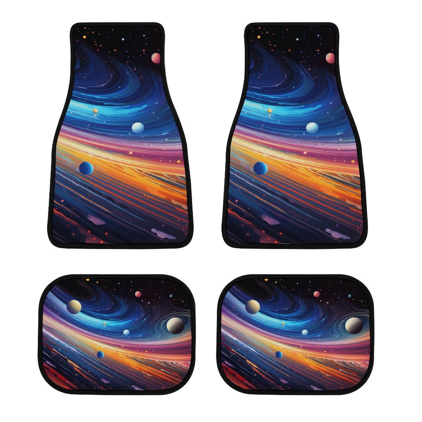 Galaxy Star Outer Space Car Floor Mats, Anti-Slip Rubber Backing Cars ...