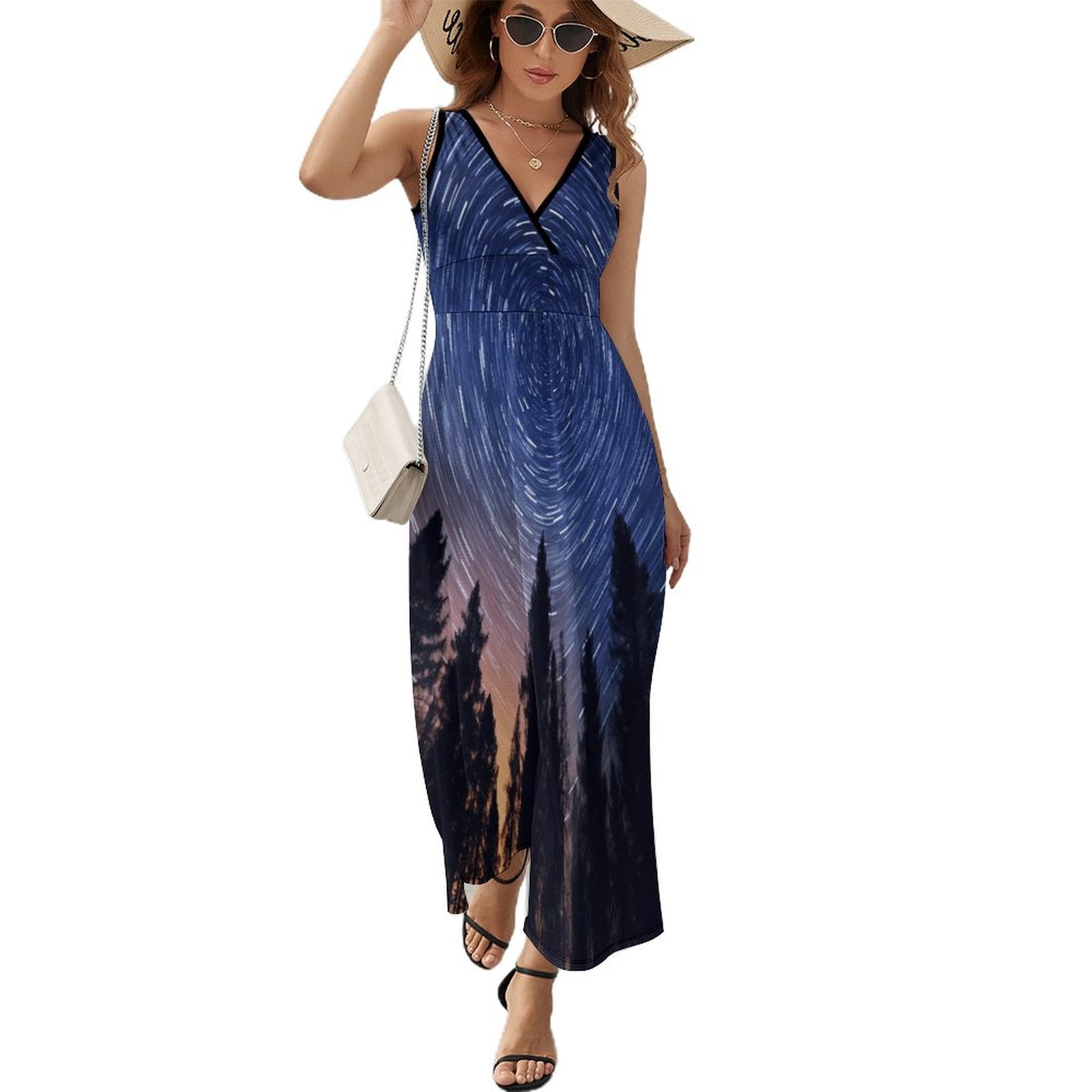 Galaxy Star Outer Space King Size Sleeveless Dress Dresses Summer Women ...