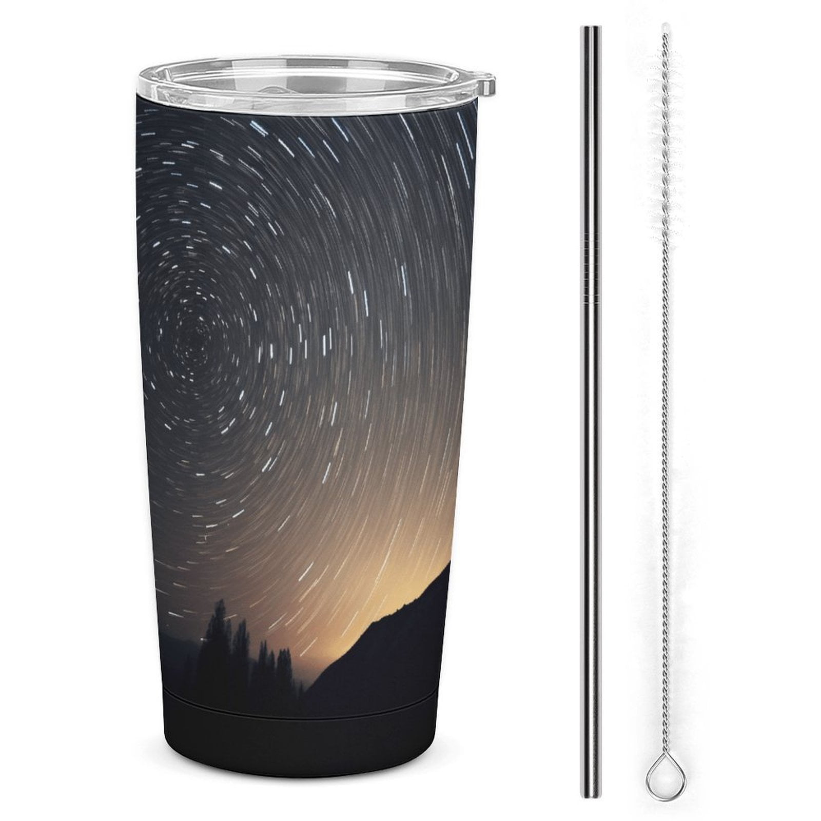 Galaxy Star Outer Space Tumbler with Lids And Straws Insulated Cup ...