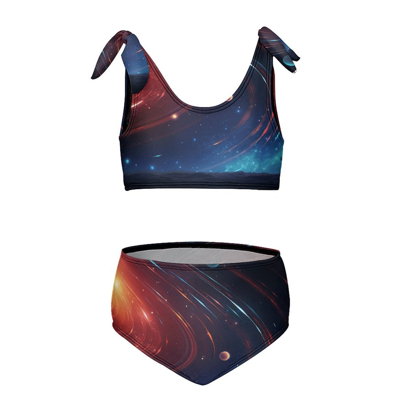 Galaxy Star Outer Space Two Piece Swimsuit Set, Bikini Swimsuit ...