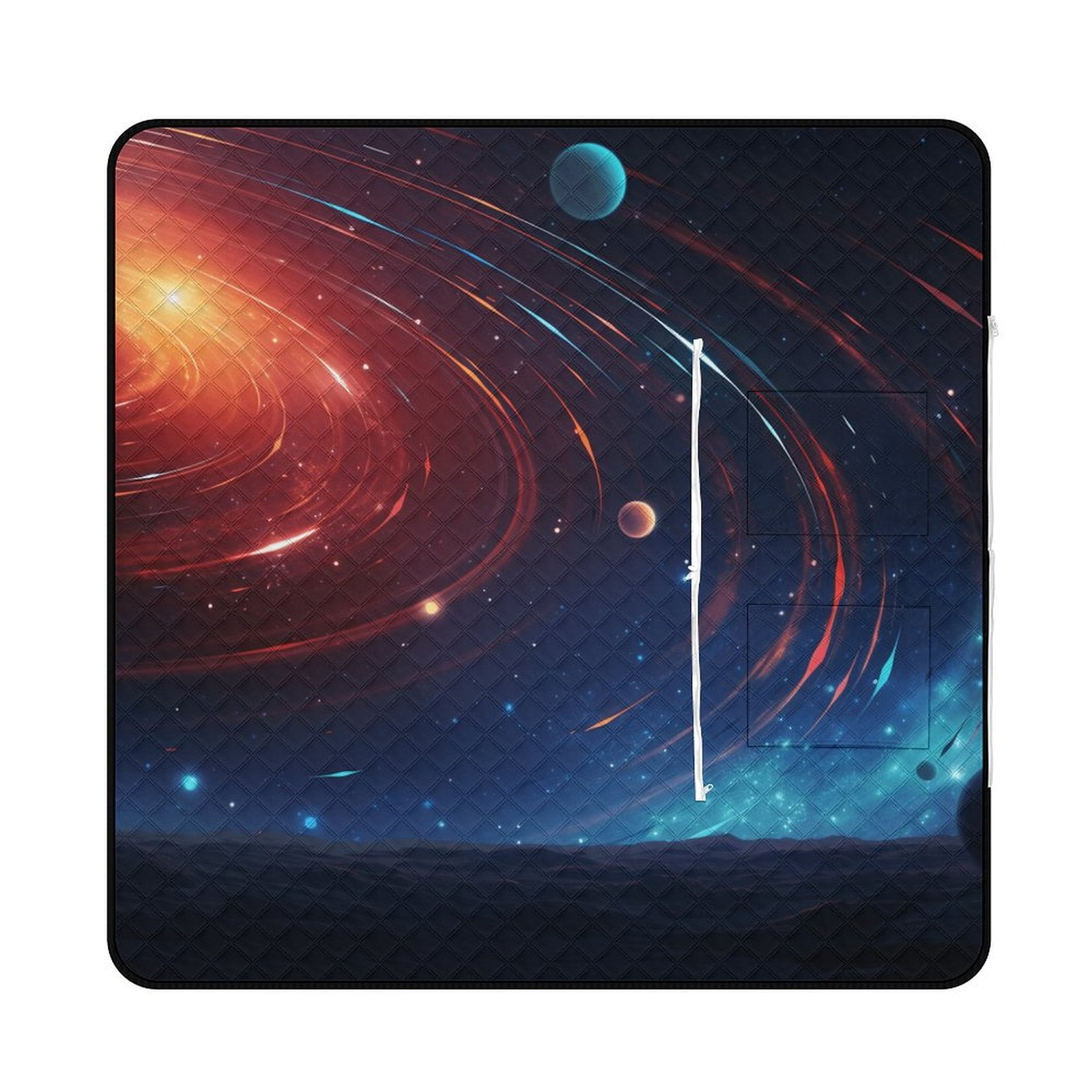 Galaxy Star Outer Space Waterproof Picnic Blanket with Foldable Zipper ...