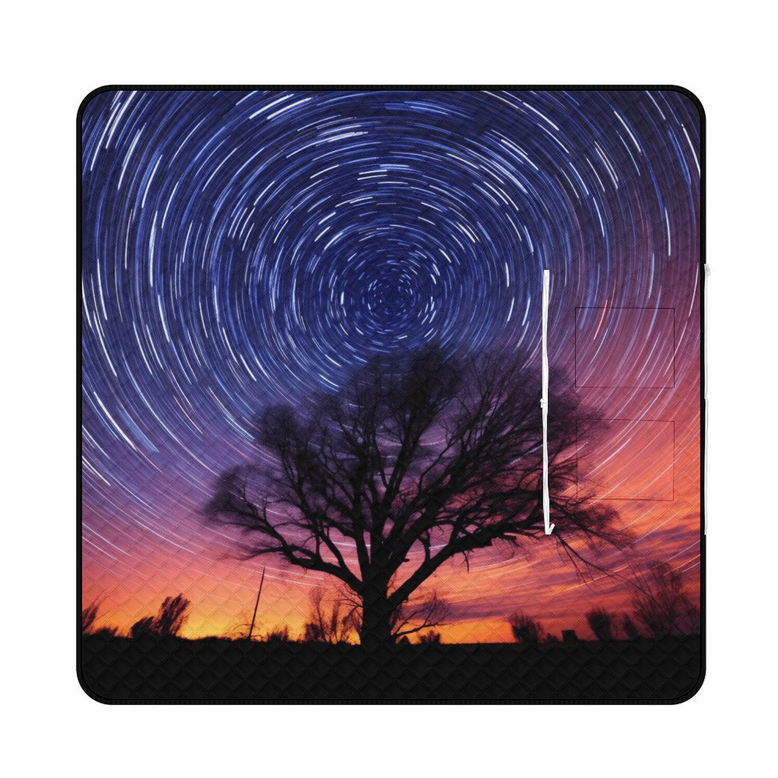 Galaxy Star Outer Space Waterproof Picnic Blanket with Foldable Zipper ...