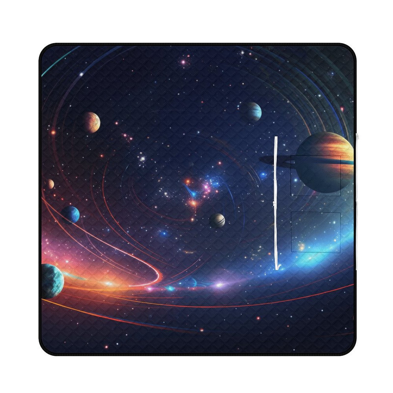 Galaxy Star Outer Space Waterproof Picnic Blanket with Foldable Zipper ...