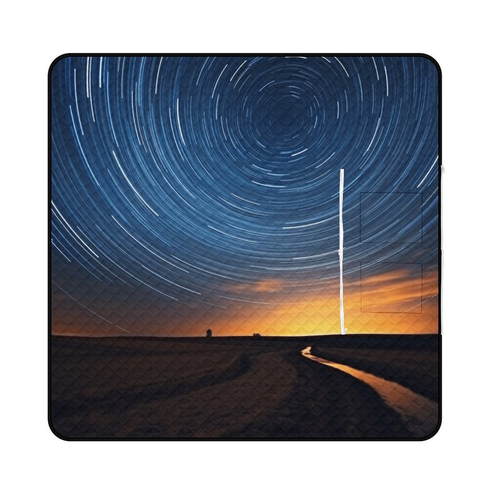 Galaxy Star Outer Space Waterproof Picnic Blanket with Foldable Zipper ...