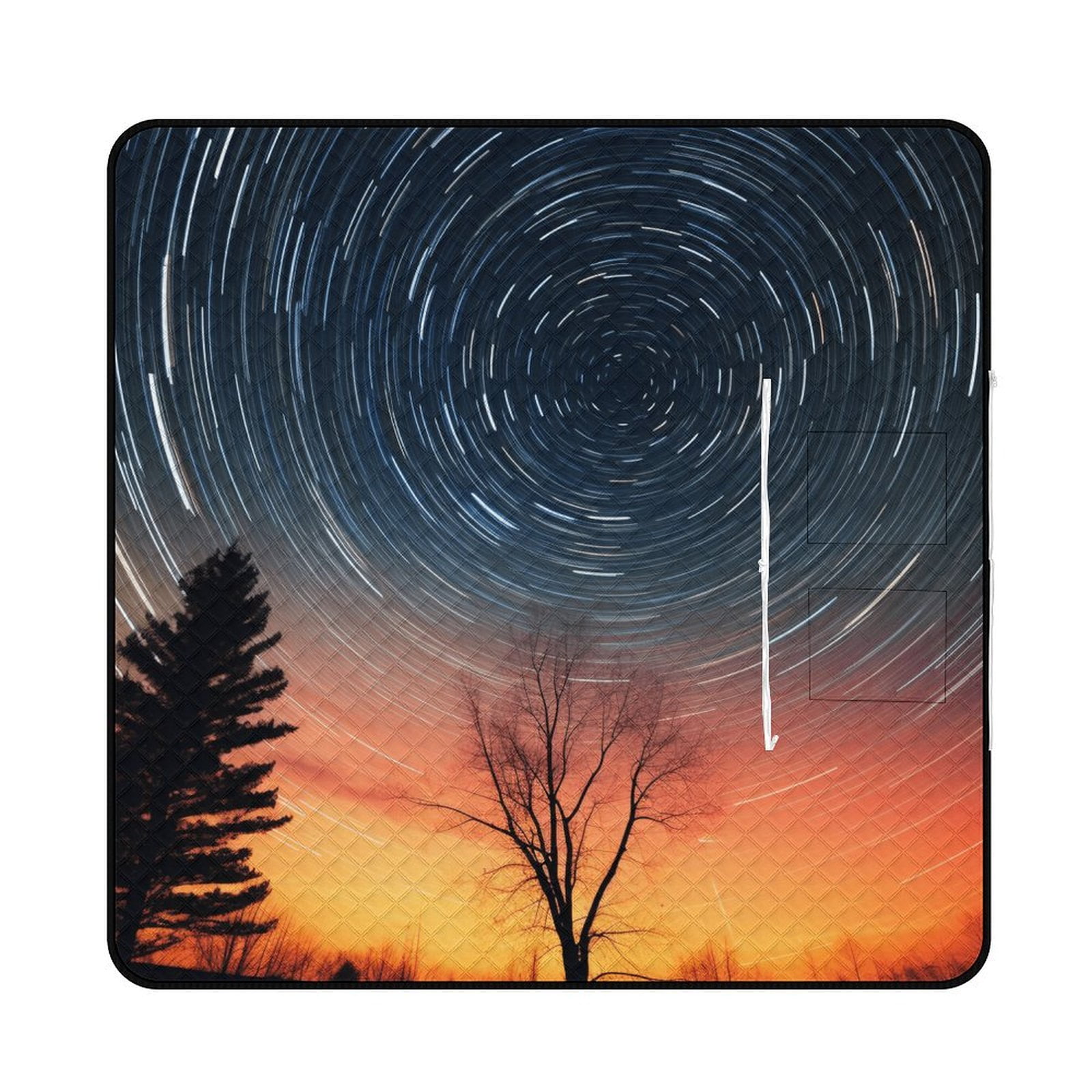 Galaxy Star Outer Space Waterproof Picnic Blanket with Foldable Zipper ...