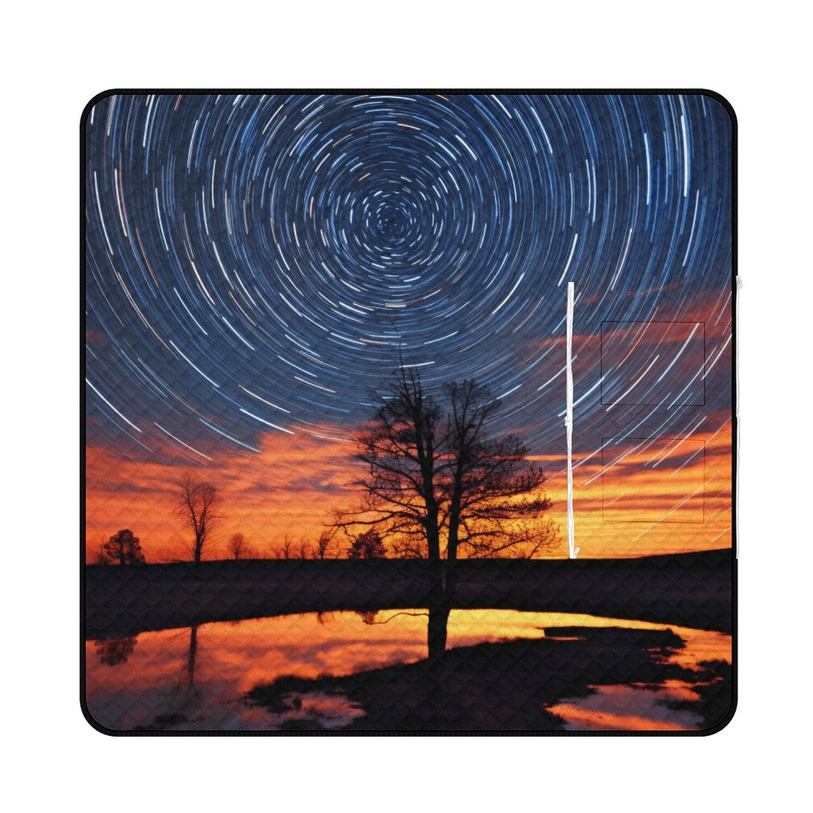 Galaxy Star Outer Space Waterproof Picnic Blanket with Foldable Zipper ...