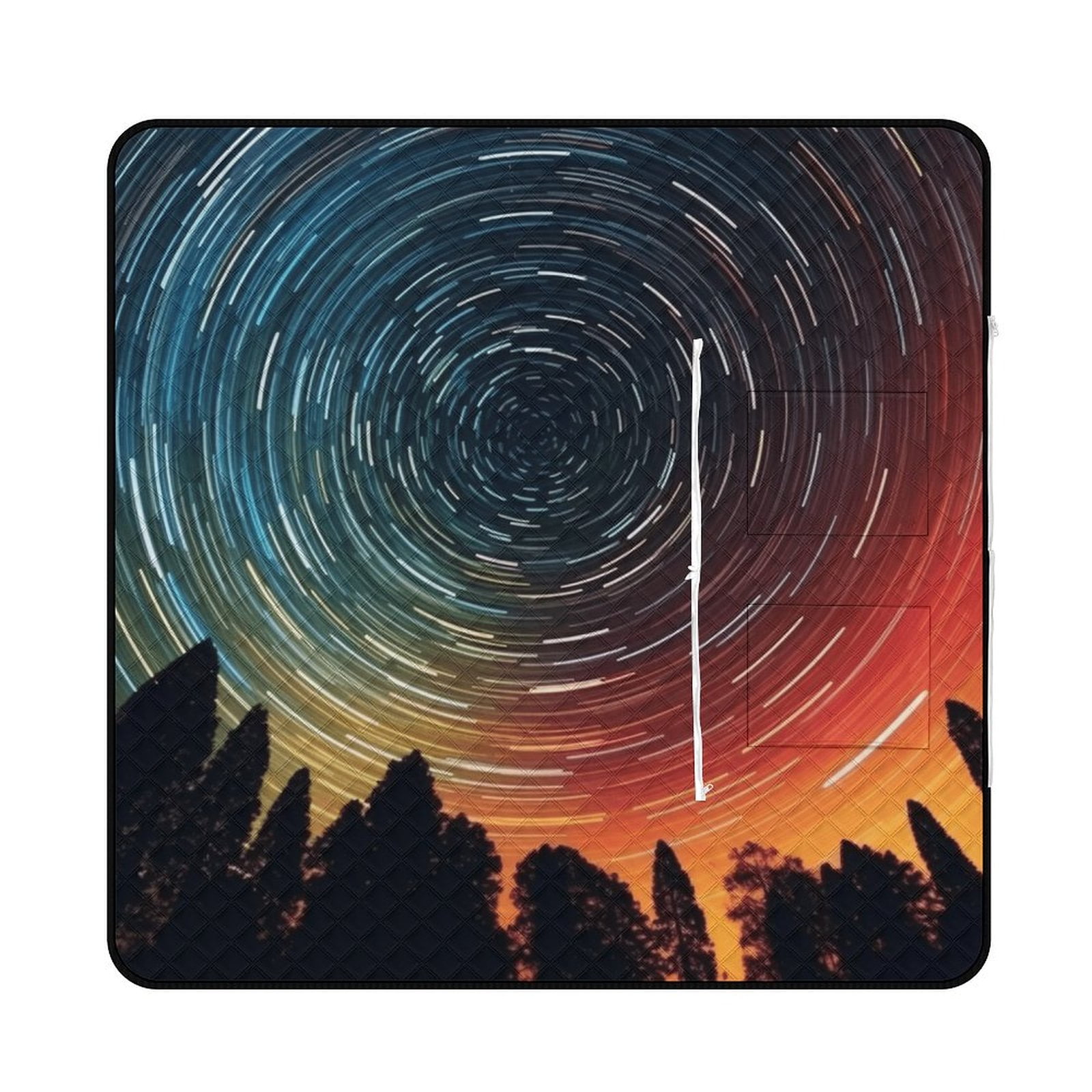 Galaxy Star Outer Space Waterproof Picnic Blanket with Foldable Zipper ...