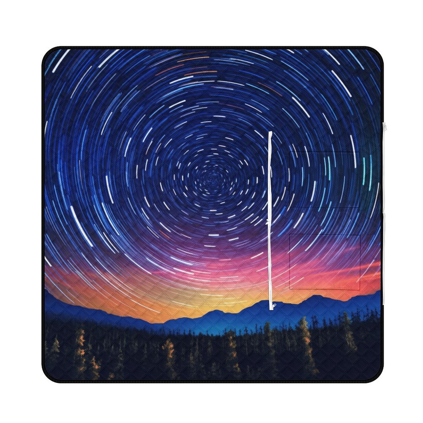 Galaxy Star Outer Space Waterproof Picnic Blanket with Foldable Zipper ...