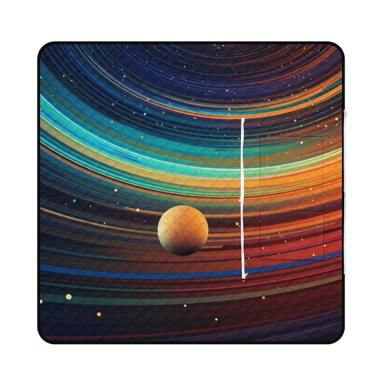 Galaxy Star Outer Space Waterproof Picnic Blanket with Foldable Zipper ...