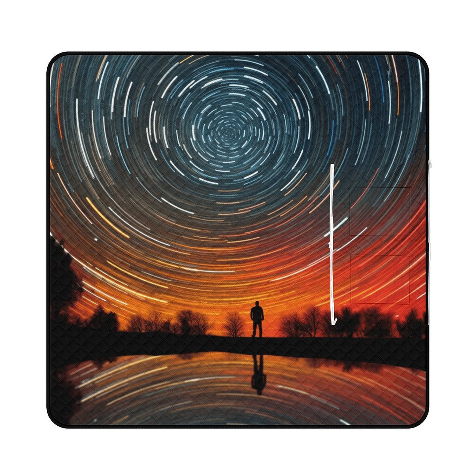 Galaxy Star Outer Space Waterproof Picnic Blanket with Foldable Zipper ...