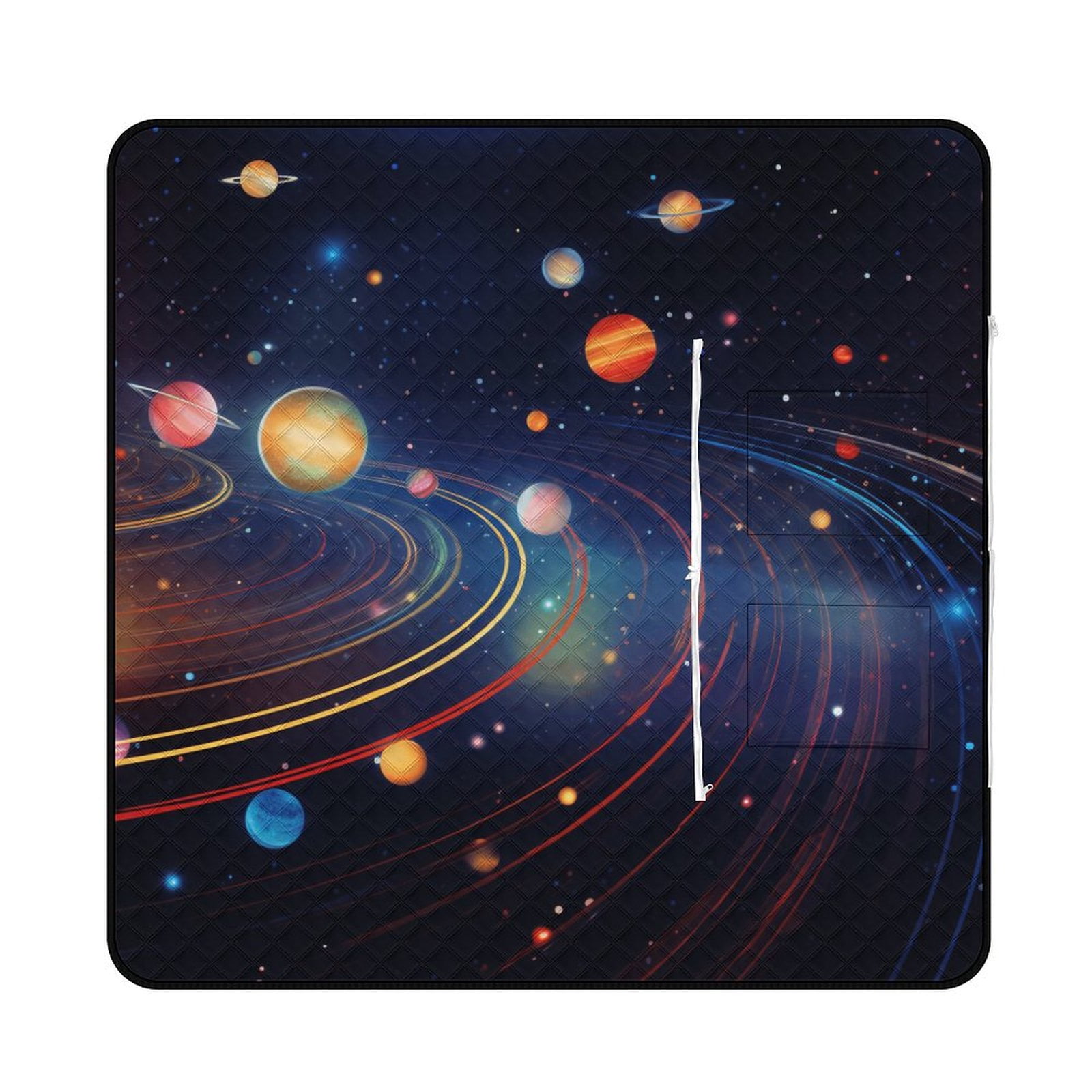 Galaxy Star Outer Space Waterproof Picnic Blanket with Foldable Zipper ...