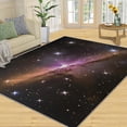 Galaxy Starry Night Area Rug, Twinkling Stars Rugs for Bedroom Outer ...