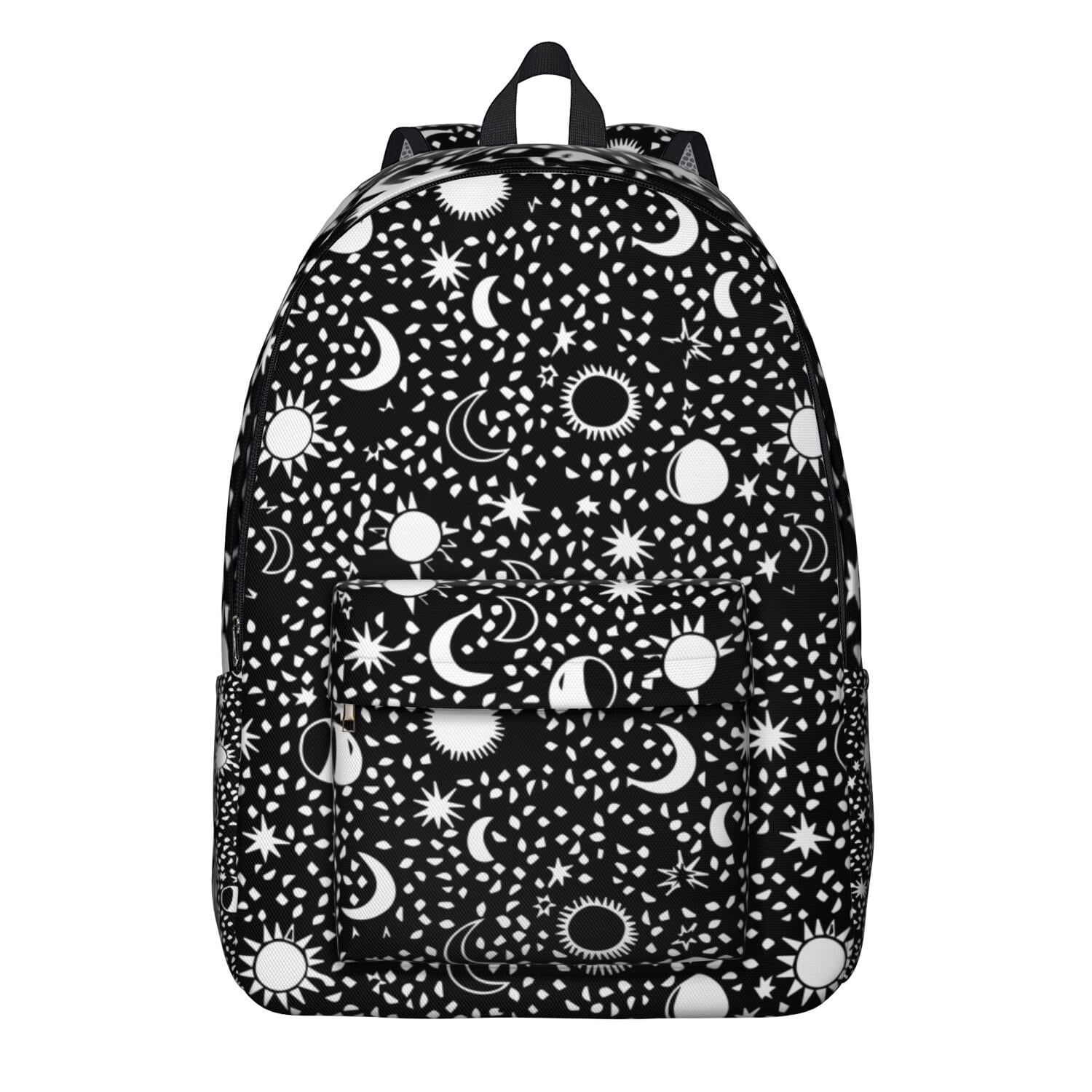 Galaxy Starry Night Backpack, Cute Moon Rocket and Planet Print Daypack ...