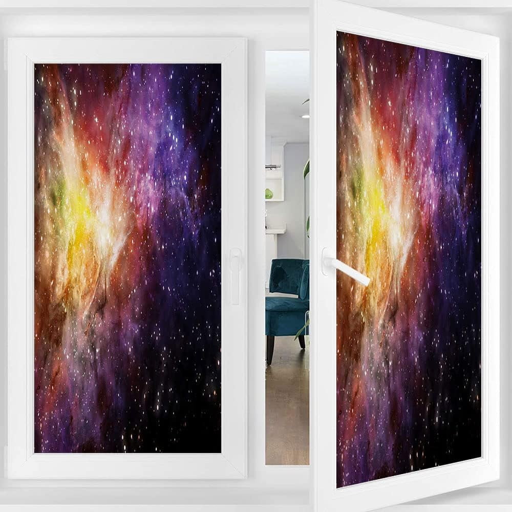 Galaxy Static Window Film, Nebula Gas Cloud Image Vivid Starfield Cloud ...