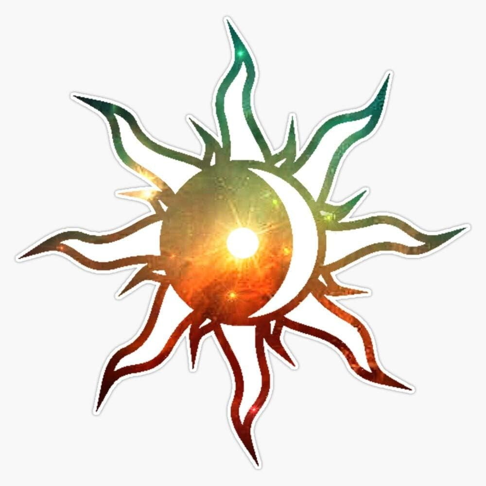 Galaxy Sun And Moon Vinyl Waterproof Sticker Decal Car Laptop Wall ...