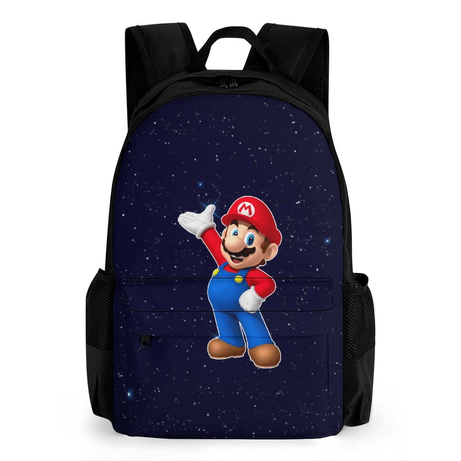 Galaxy Super Mario Backpack with Adjustable Straps, Multiple Pockets ...