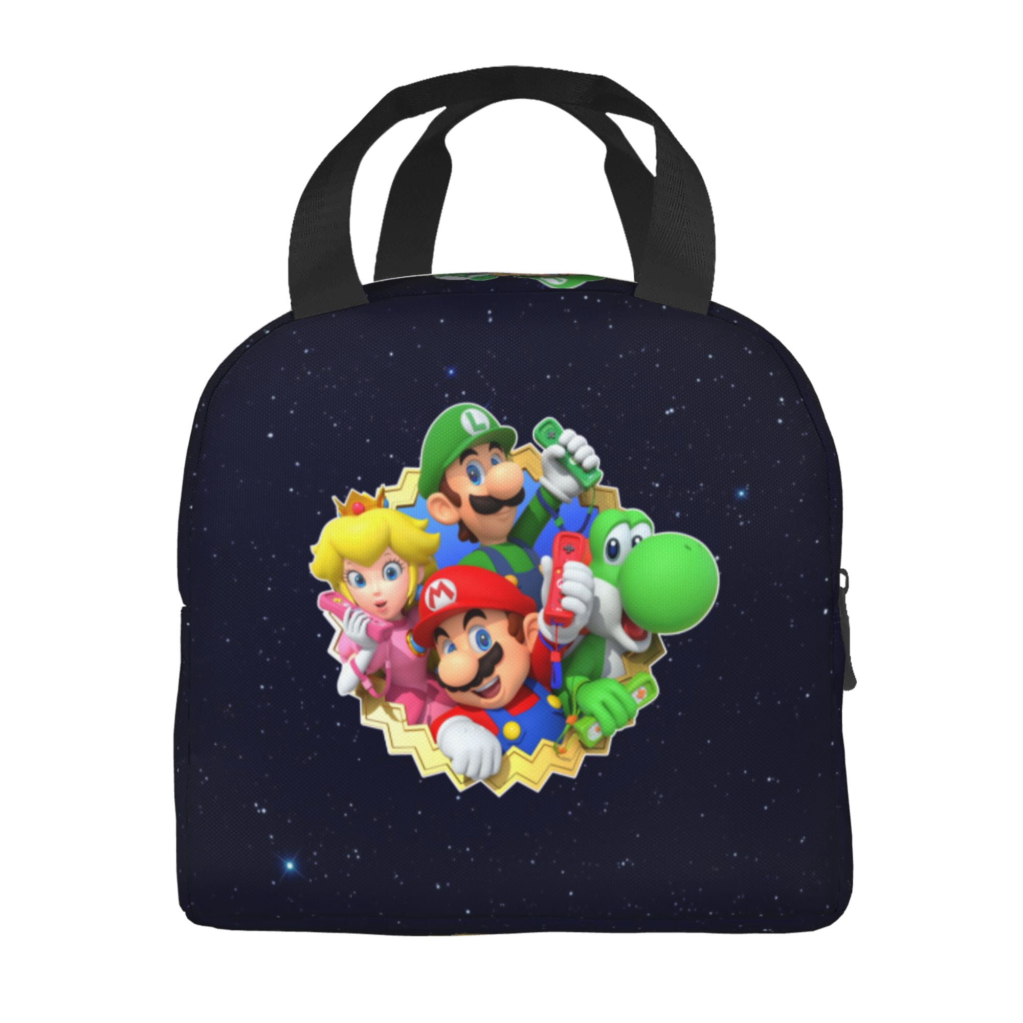 Galaxy Super Mario Lunch Bag Reusable Insulated Lunch Box for Work ...