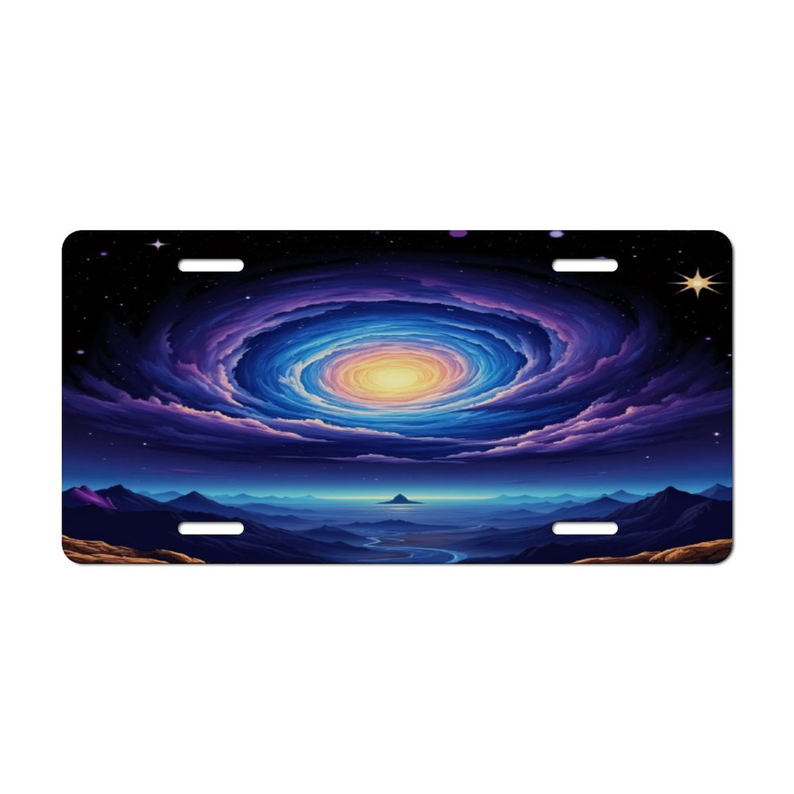 Galaxy Swirl Night Sky Car Decorative Front License Plate,Vanity Tag ...