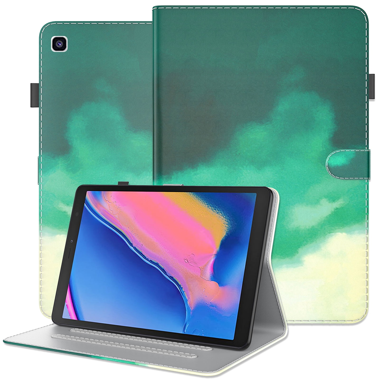 Galaxy Tab A 8.0 2019 Case T290 T295, Protective PU Leather Adjustable ...