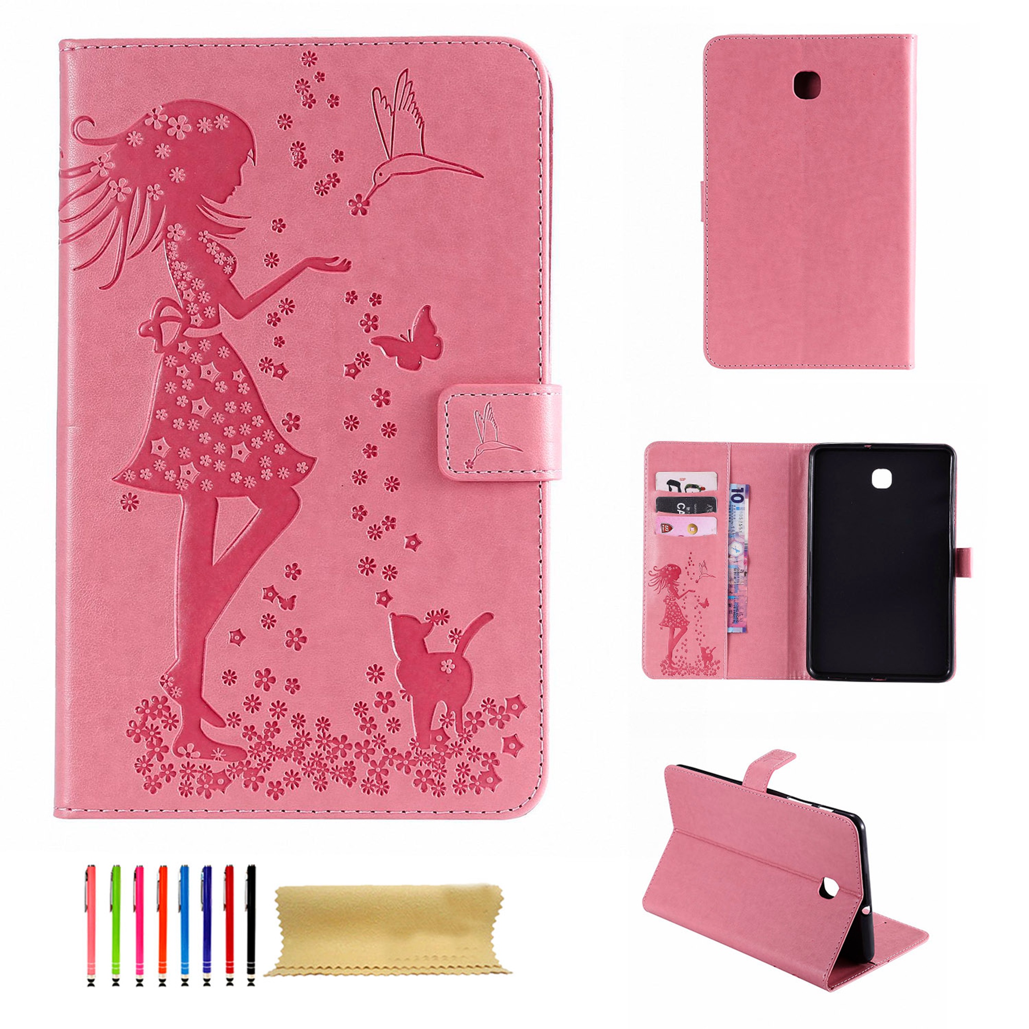 Galaxy Tab A 8.0 2018 Case, Dteck Slim Fit Embossed Pattern PU Leather ...