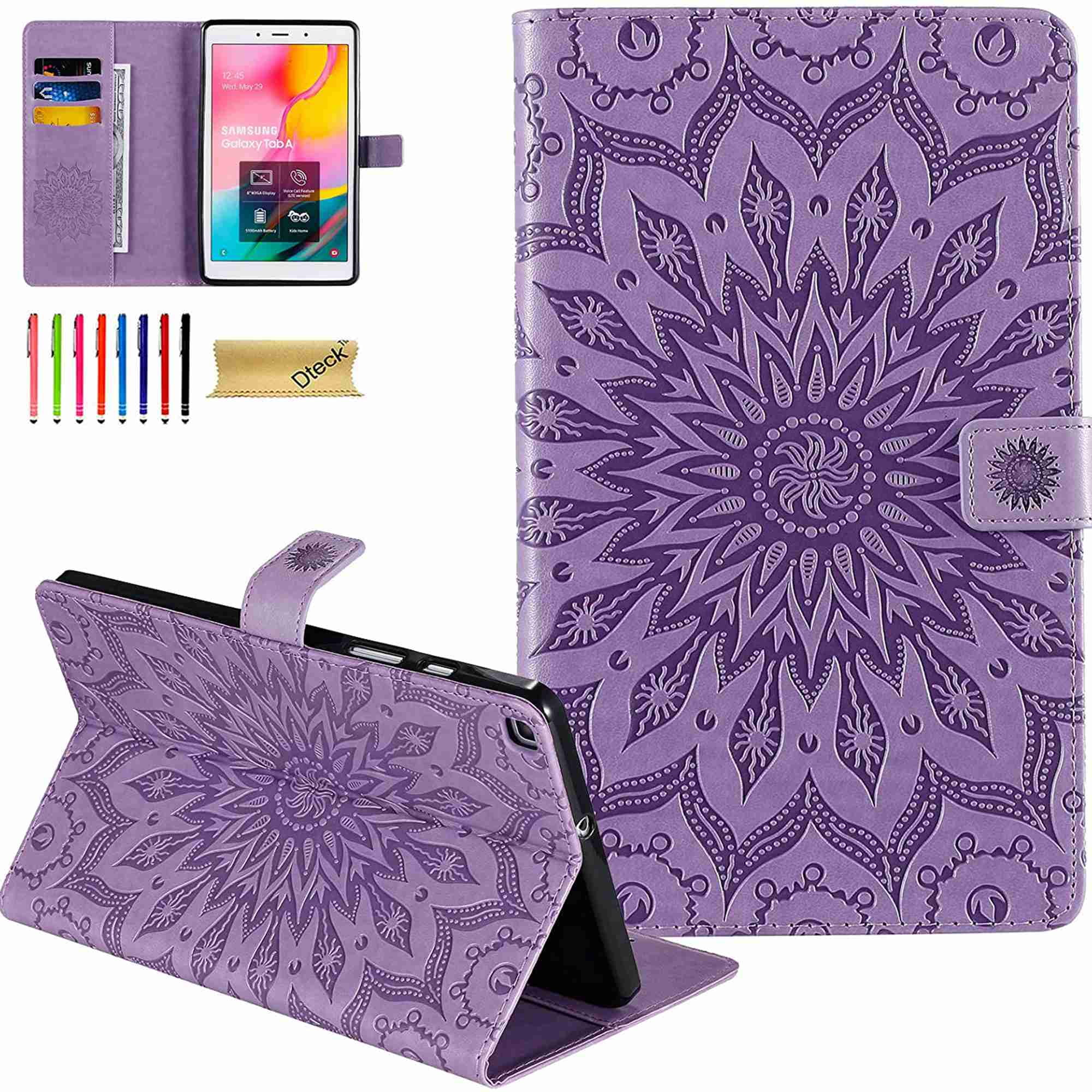 Galaxy Tab A 8.0 inch T290 T295 T297 Case, Dteck Slim Embossed PU Leather Folio Smart Stand ...