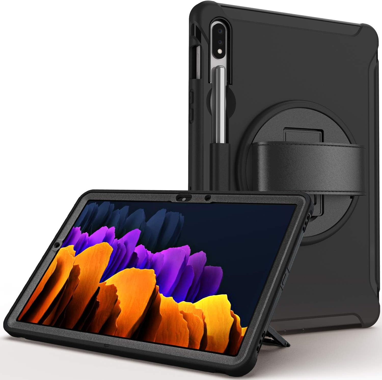 Galaxy Tab S7 Case 2020, Heavy Duty Drop Proof Shockproof Protective Cover with Built-in Pen ...