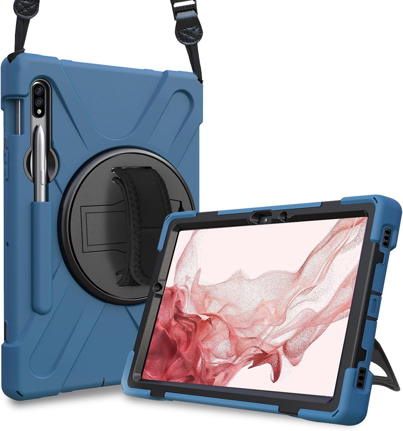 Galaxy Tab S8 2022 / Tab S7 2020 11 Inch Case (SM-X700/706/T870/T875) with S Pen Holder, ged ...