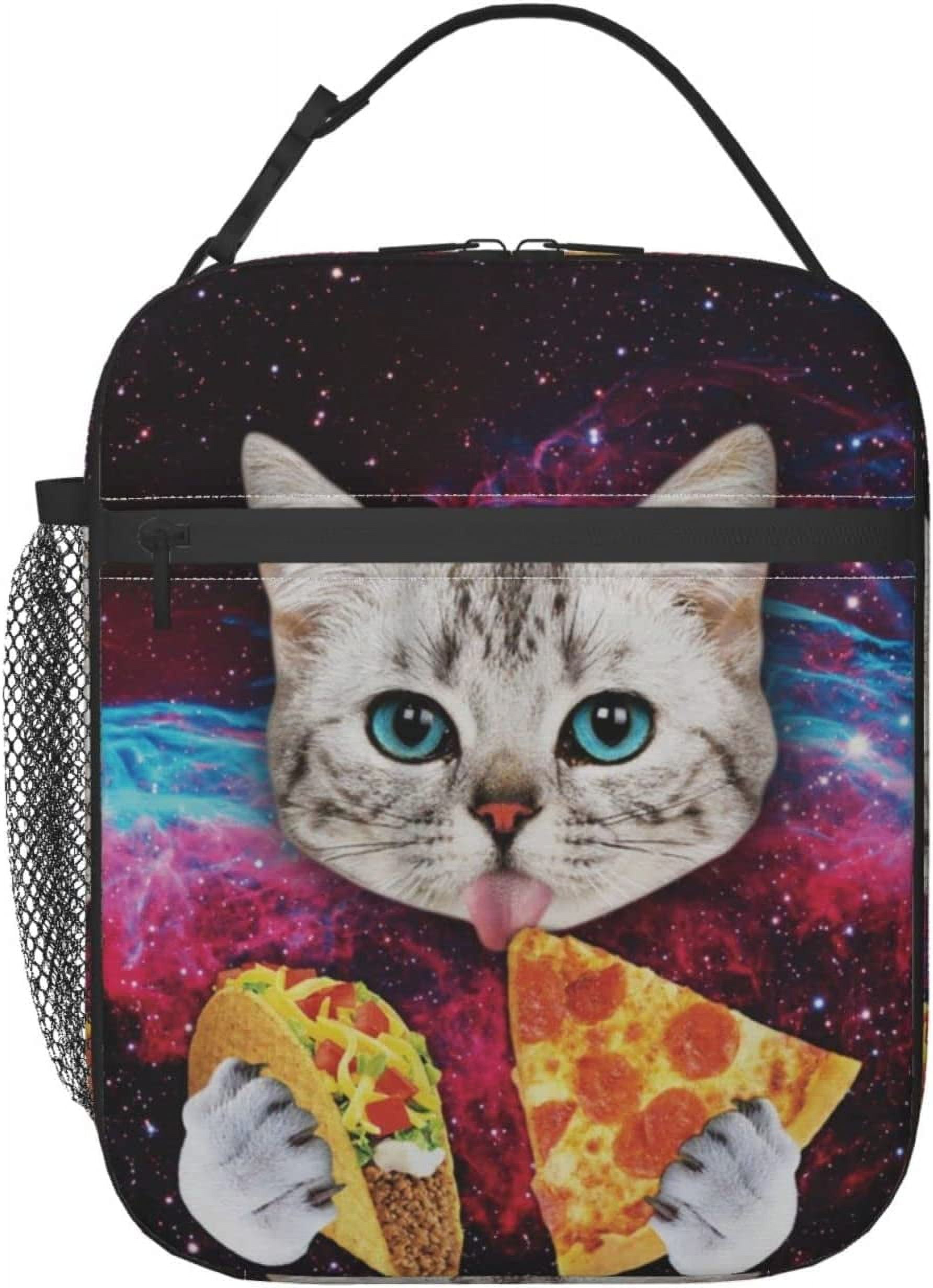Galaxy Taco Cat Pizza Reusable Lunch Box Insulated LunchBox Cooler ...