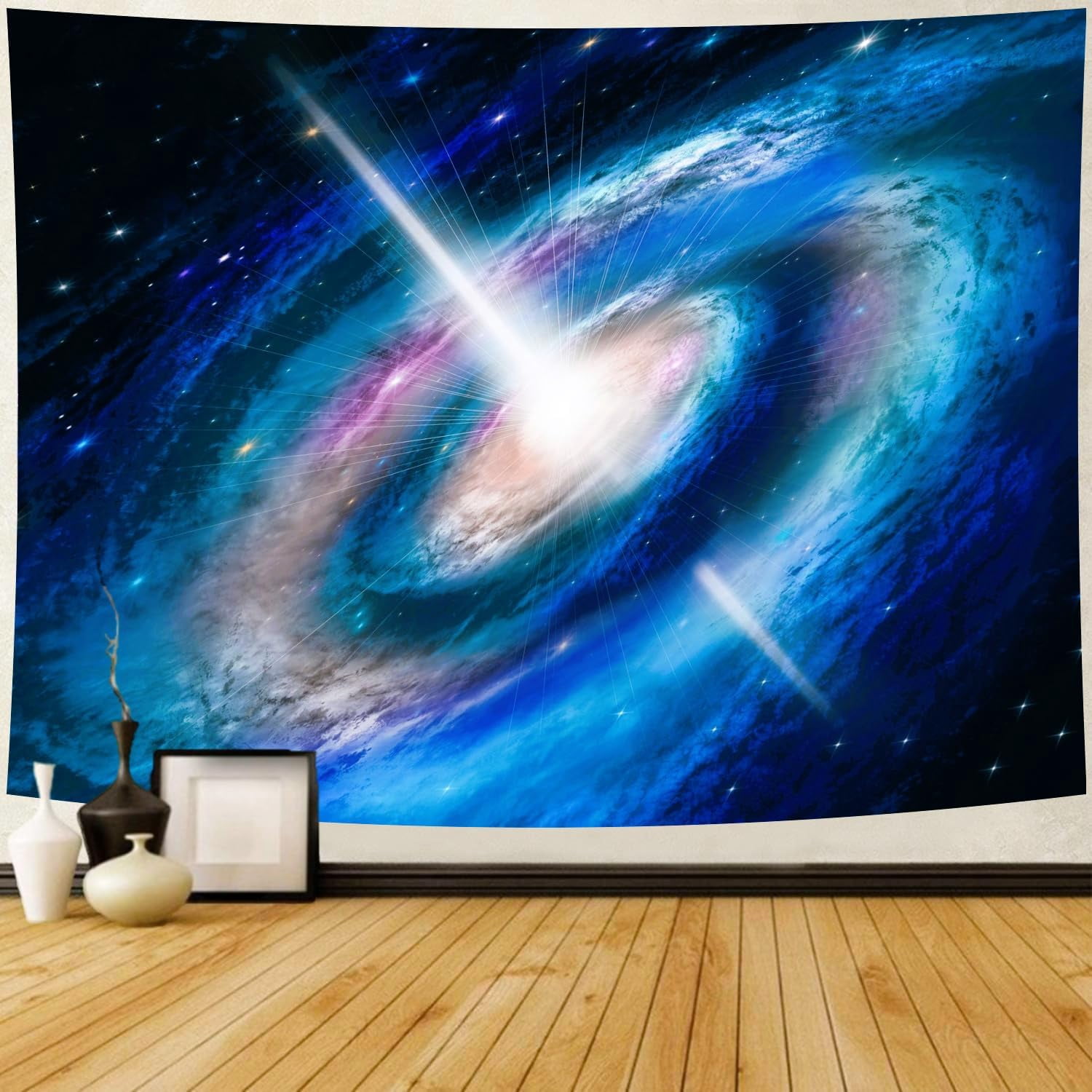 Galaxy Tapestry Spiral Universe Starry Sky Planet Wall Hanging Tapestry ...
