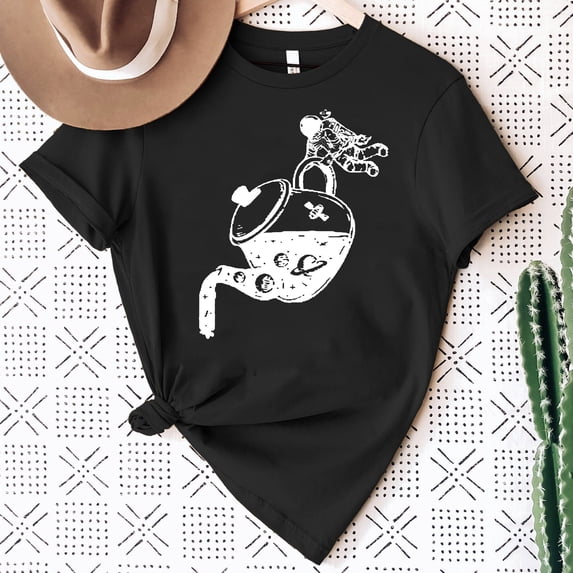 Galaxy Tea Shirt, Funny Astronaut Shirt, Space Shirt, Moon Shirt ...