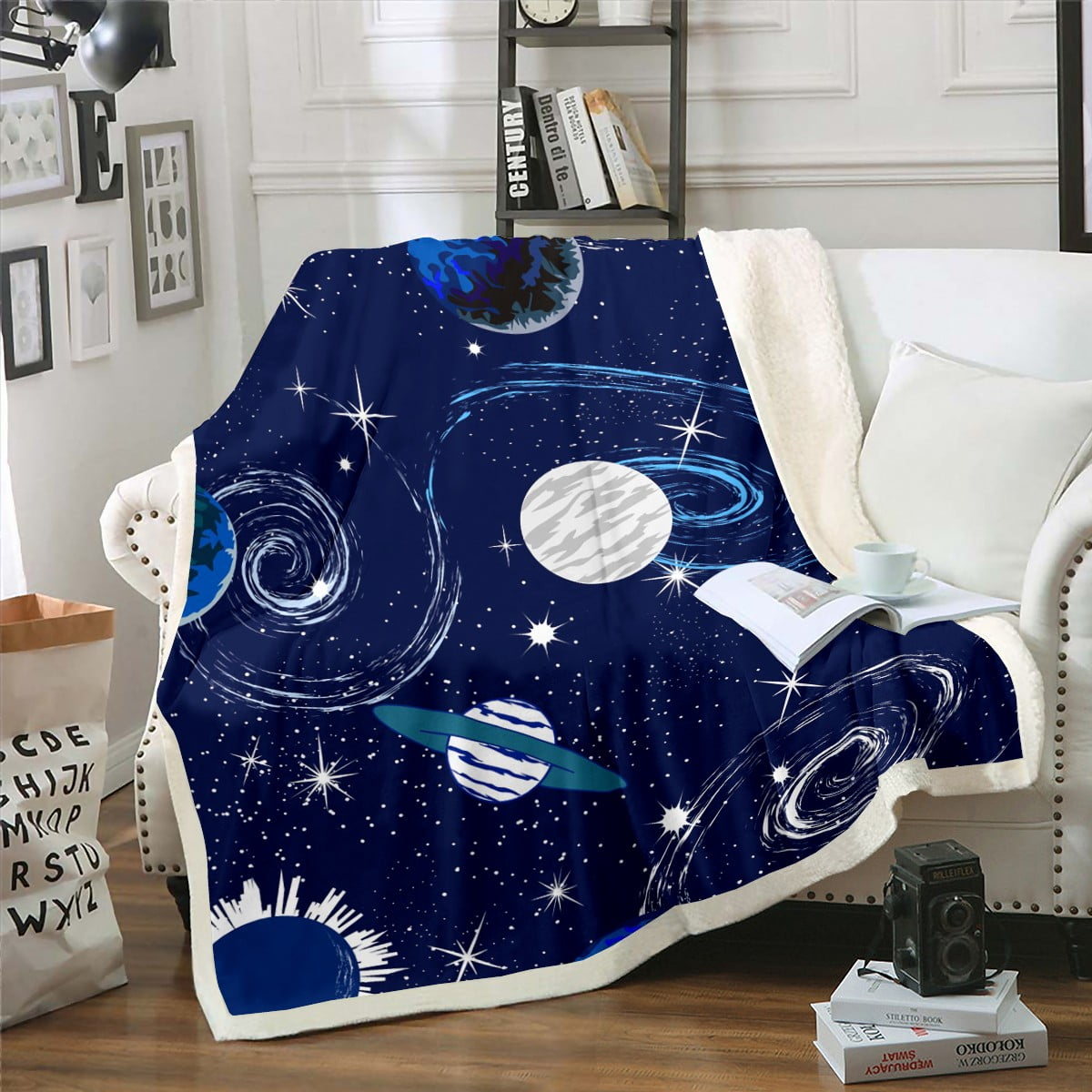 Galaxy Throw Blanket for Girls Boys Outer Space Blanket, Universe ...